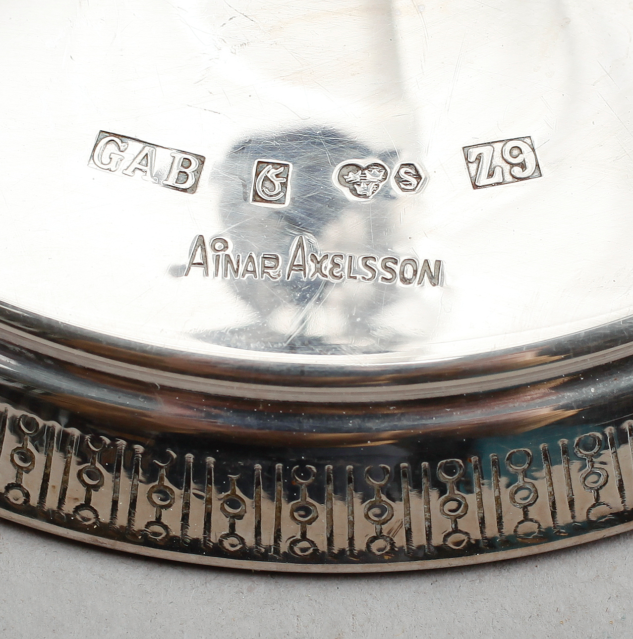 LJUSSTAKAR, 1 par, silver, Ainar Axelsson, GAB, 1974. - Bukowskis