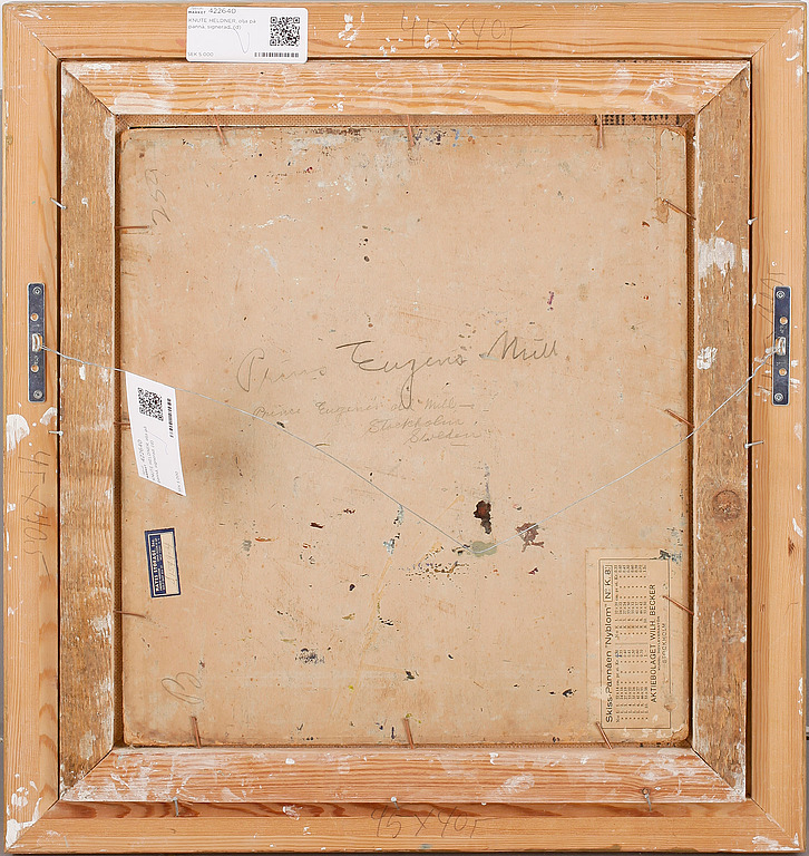 KNUTE HELDNER, olja på pannå, signerad. - Bukowskis