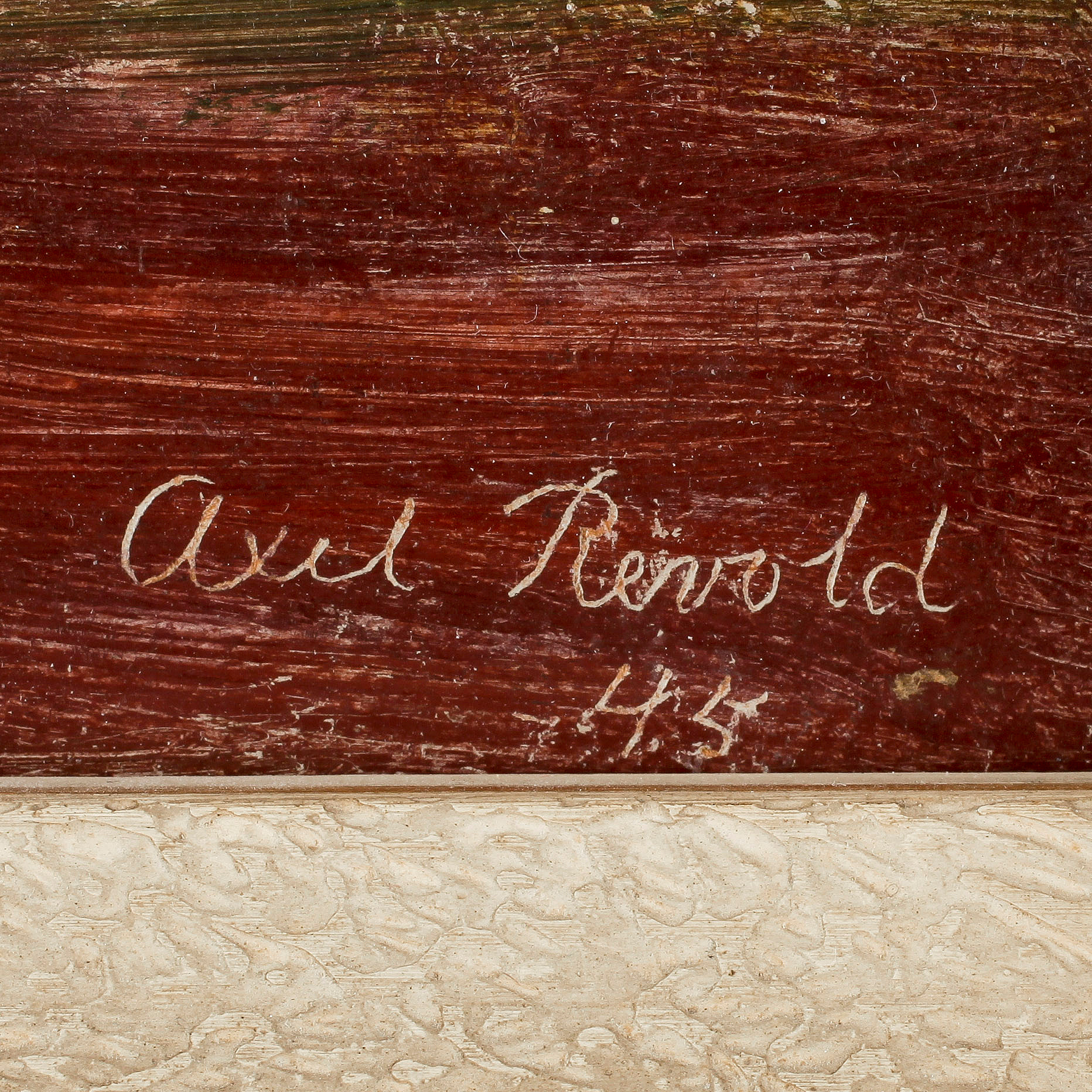 AXEL REVOLD, olja på pannå, signerad. - Bukowskis