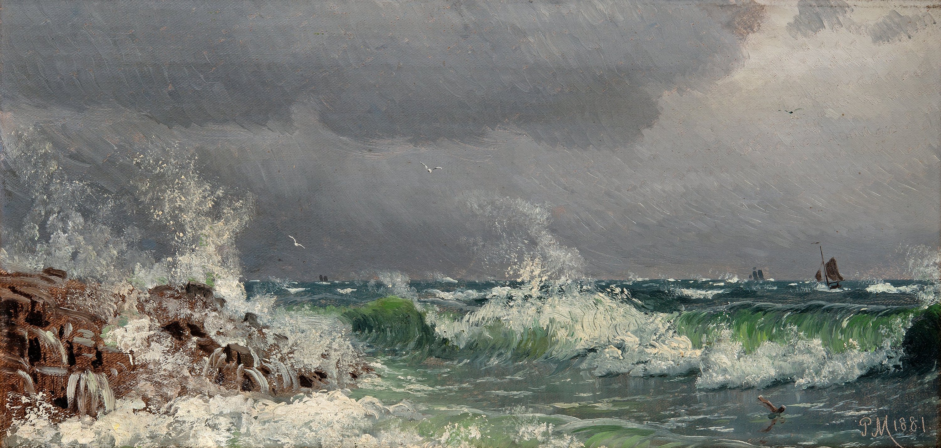 Peder Mork Mönsted, STORMY SEA. - Bukowskis