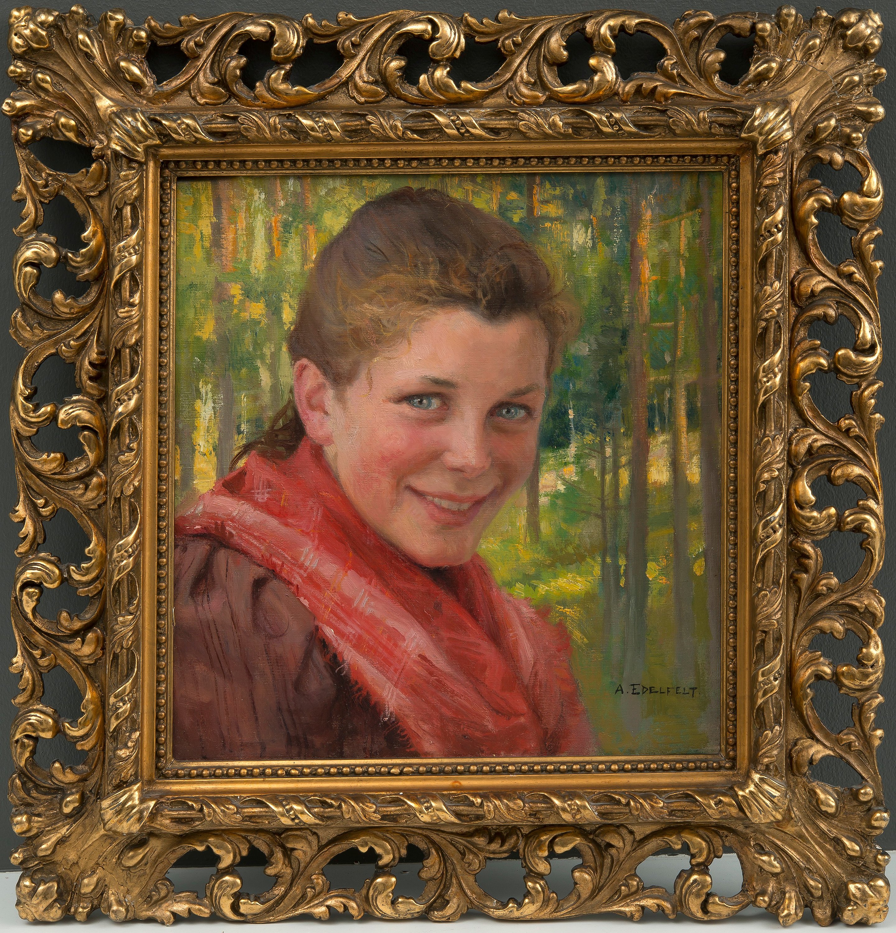 Albert Edelfelt PORVOOLAISTYTT UUSMAALAINEN MAALAISTYTT Bukowskis