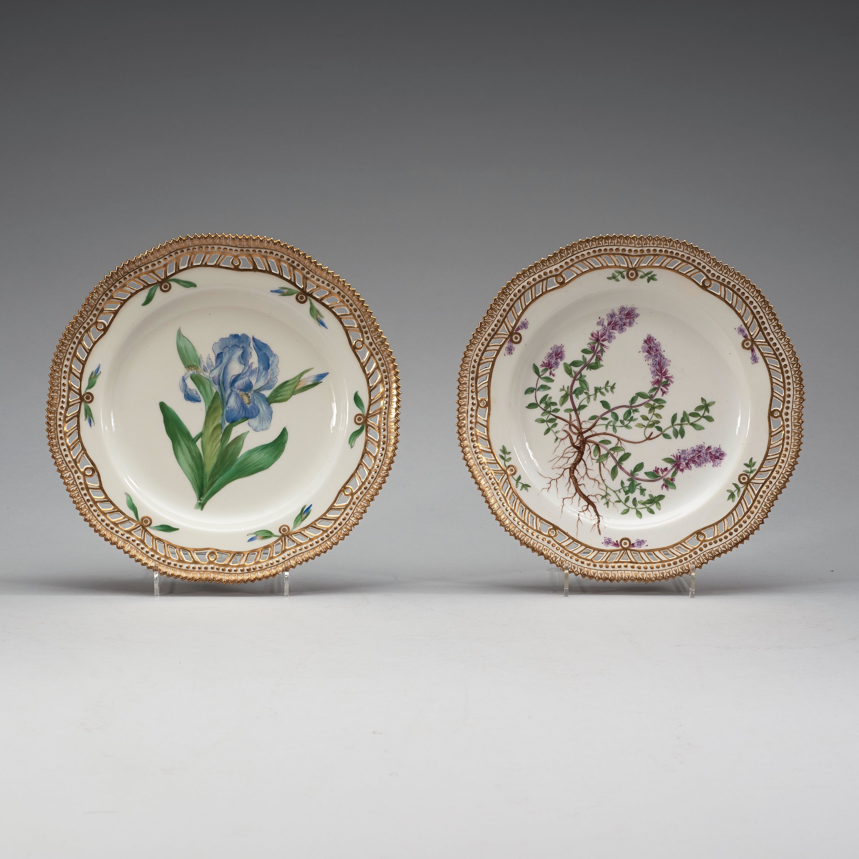A set of 12 Royal Copenhagen 'Flora Danica' dishes, Denmark, 20th ...
