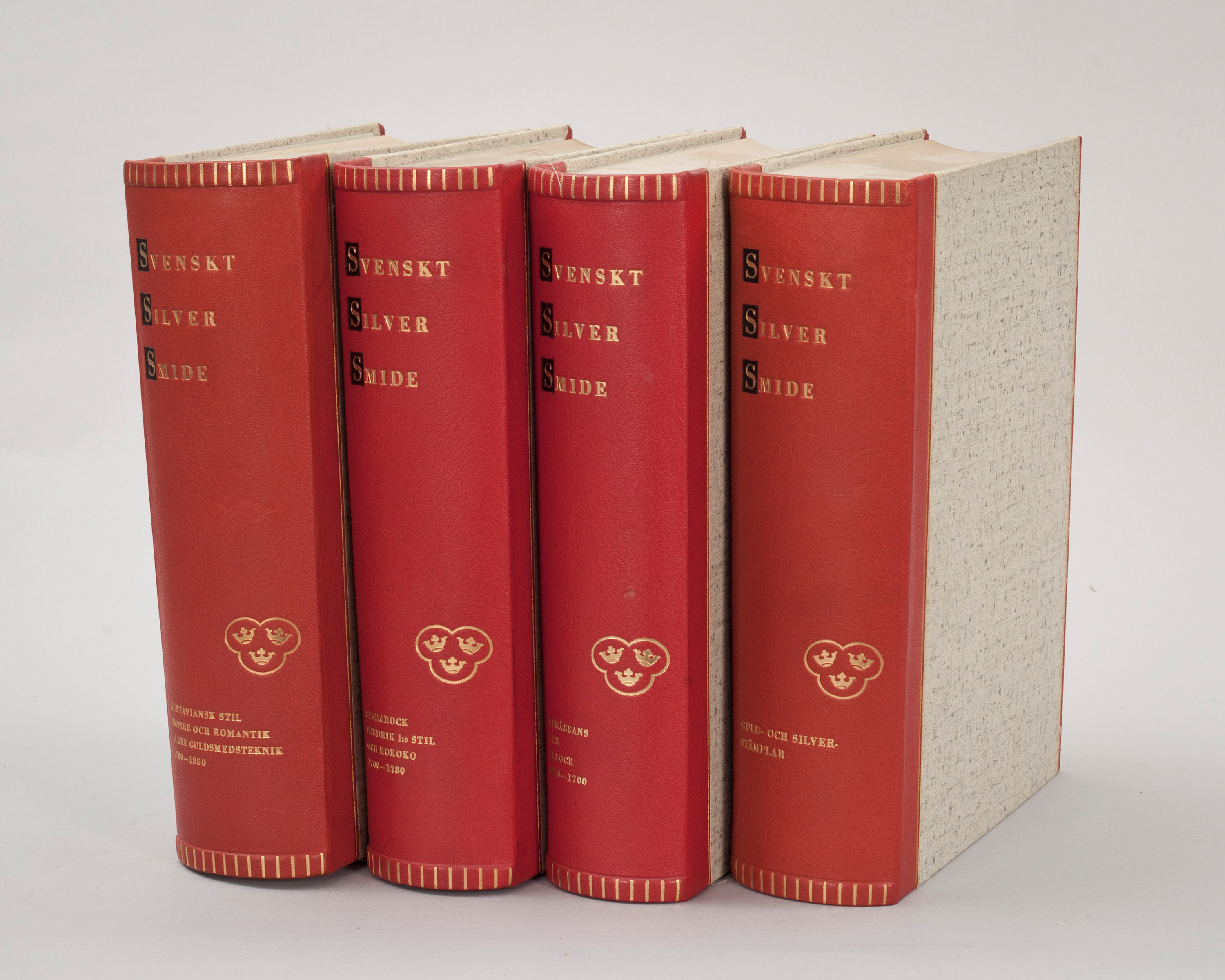 BÖCKER, 4 vol, Svenskt silversmide 1520-1850, del I-III+1, Andren, Erik ...