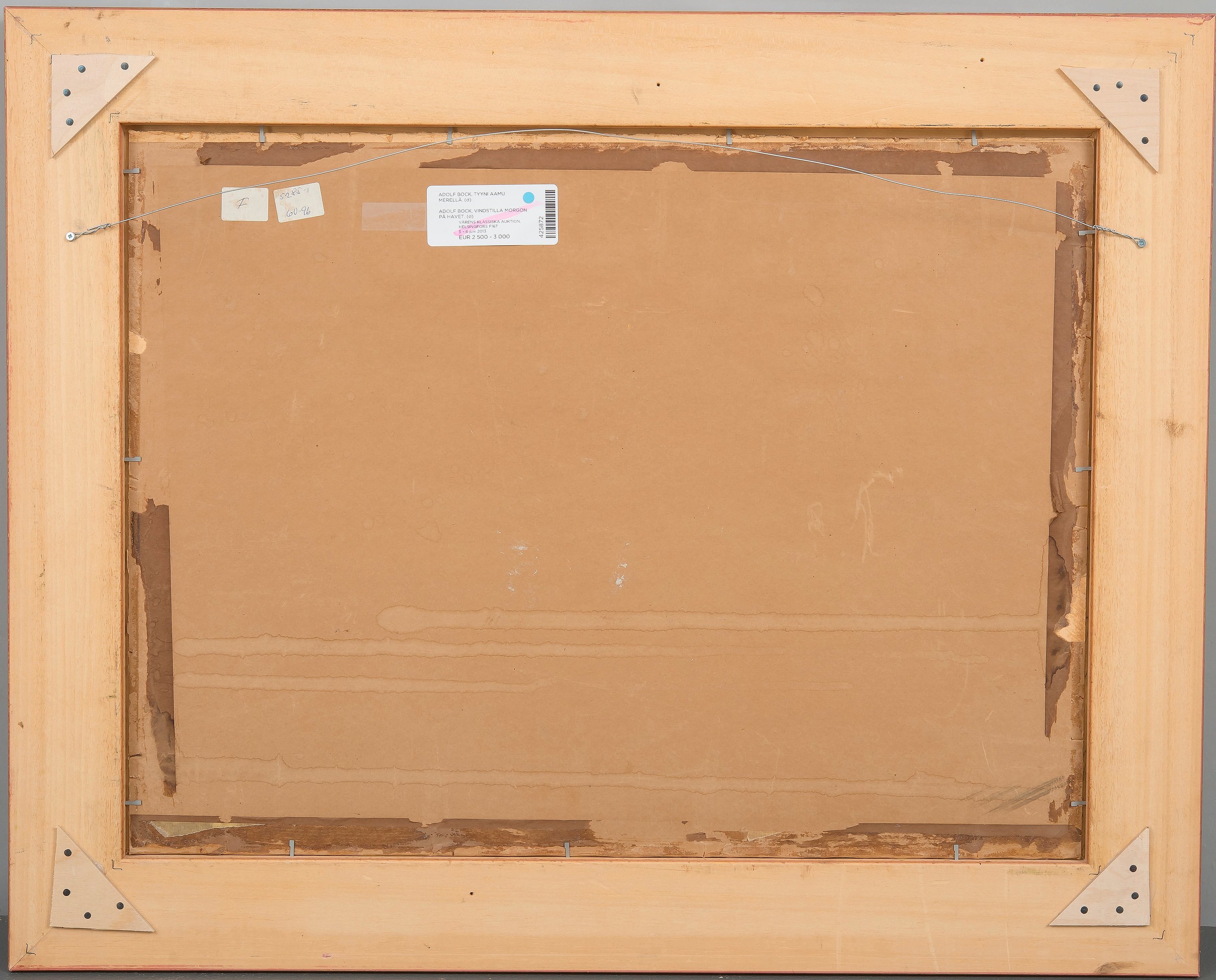 Adolf Bock, STILL MORNING AT SEA. - Bukowskis