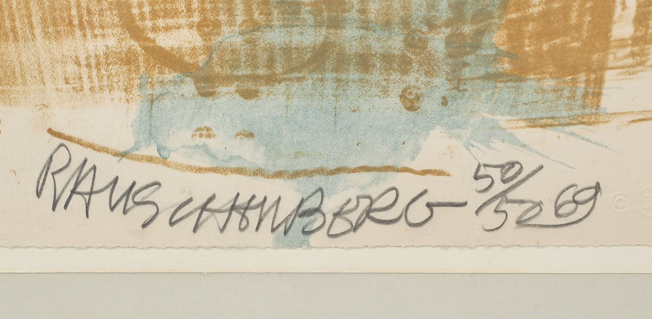 ROBERT RAUSCHENBERG, litografi, signerad, daterad 69 och numrerad 50/50 ...