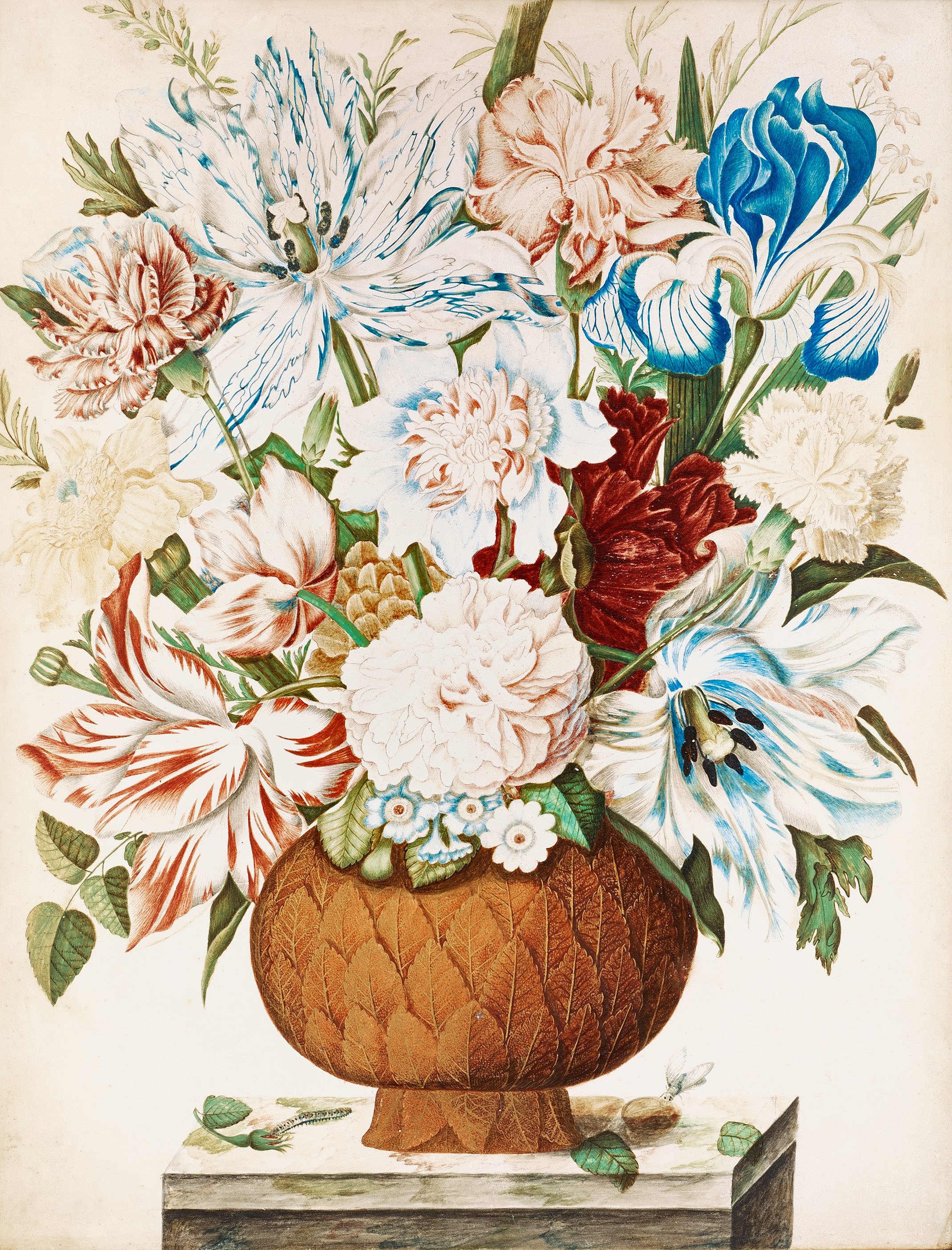 Maria Sybilla Merian Attraibuted to, Still life with flowers. - Bukowskis