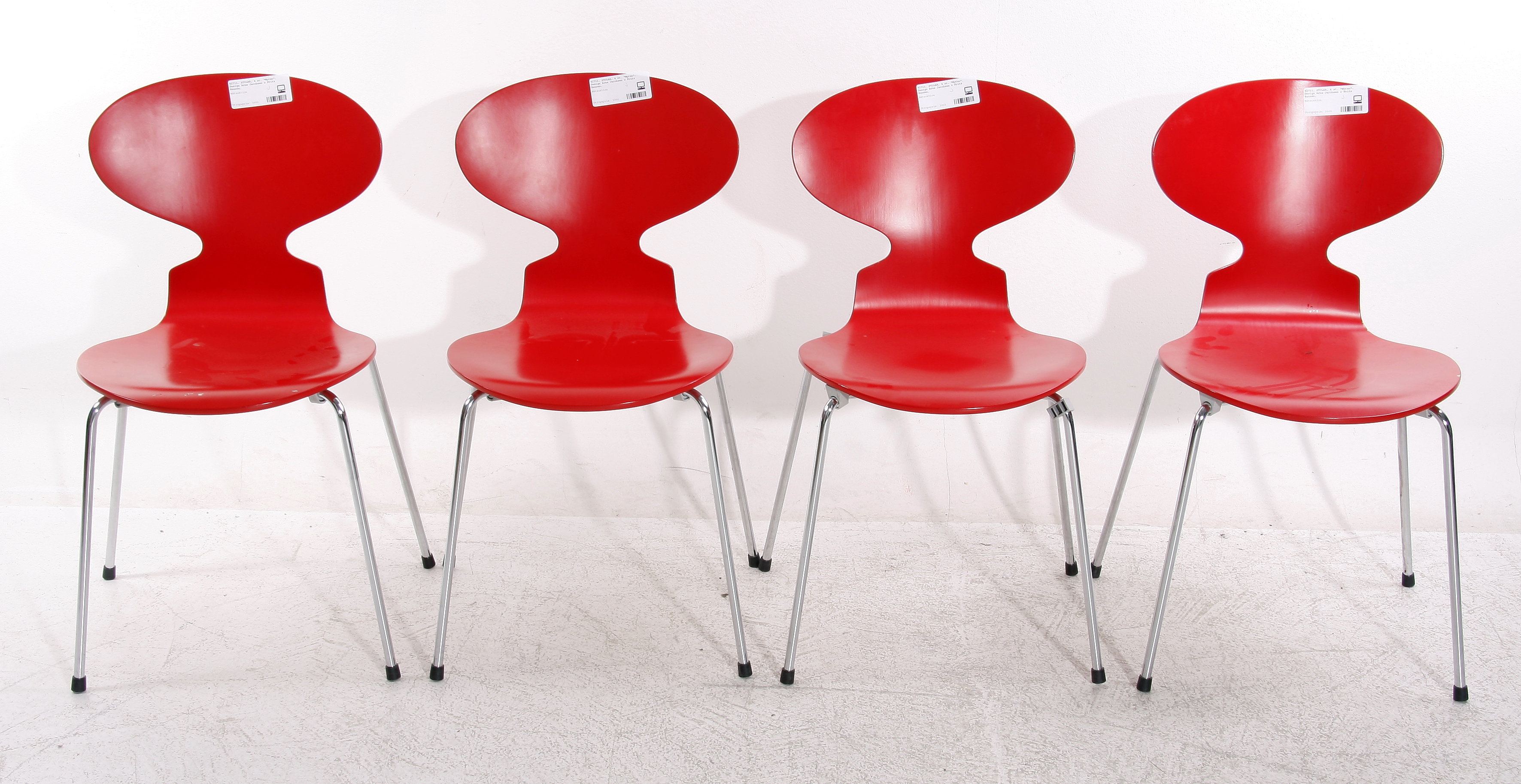 STOLAR, 4 st. "Myran". Design Arne Jacobsen o Fritz Hansen. - Bukowskis