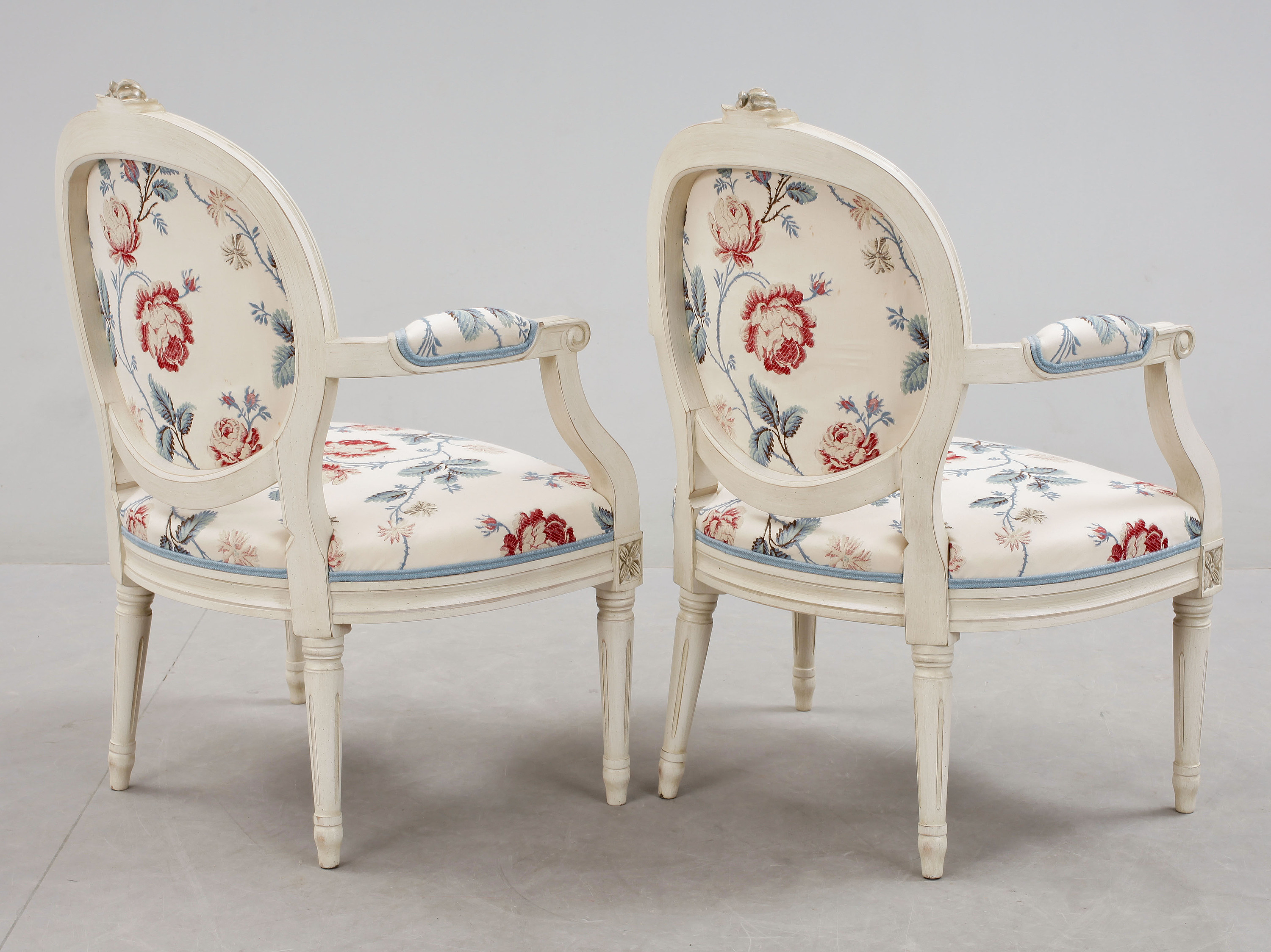 KARMSTOLAR, ett par, gustaviansk stil, K. A Roos, Helsingborg, 19/2000 ...