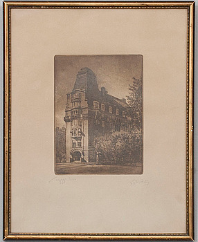 ERIK ENROTH, etsaus, signerad. - Bukowskis