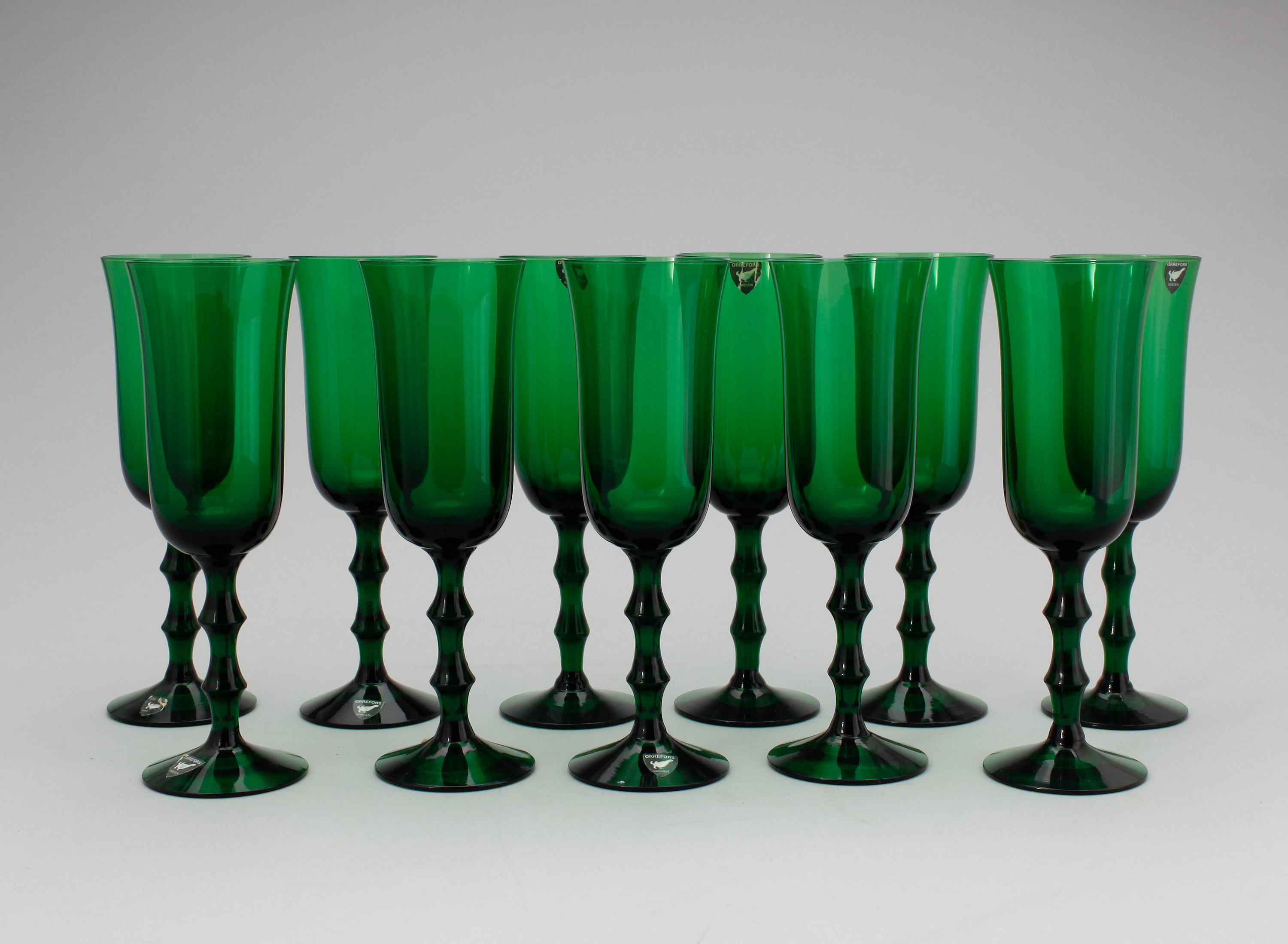 VINGLAS, 11st. "Salut", Simon Gate, Orrefors, 1900-talets andra hälft ...