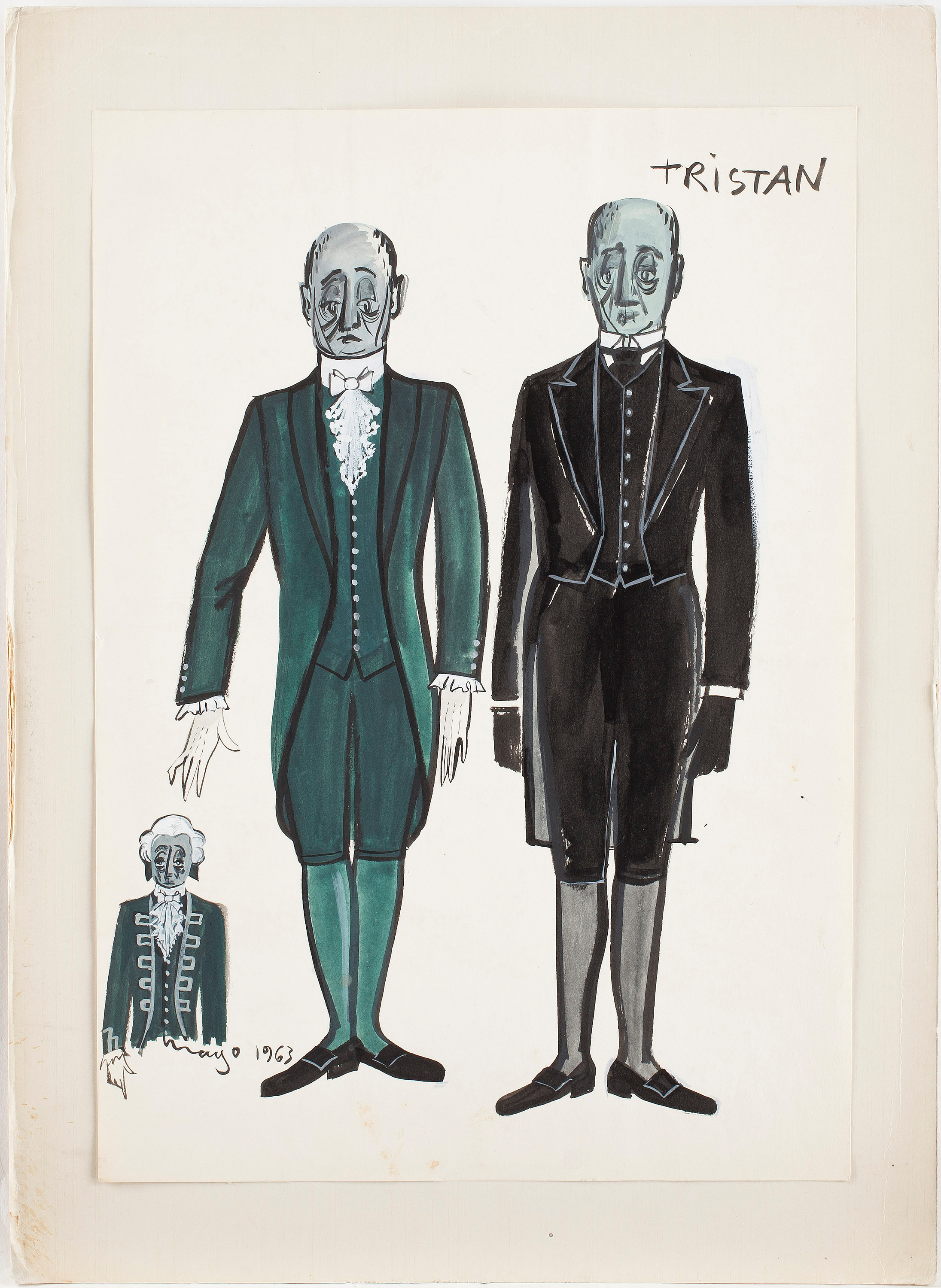 MAX GOLDSTEIN (MAGO), dräktskisser, teckningar, blyertsskisser ...