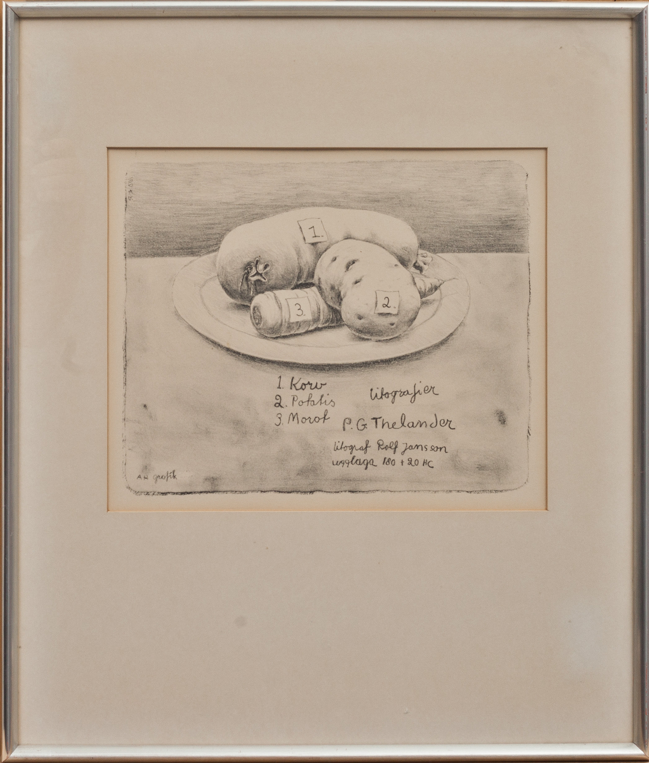 PÄR GUNNAR THELANDER, mapp med 3+1, färglitografier, signerade och ...