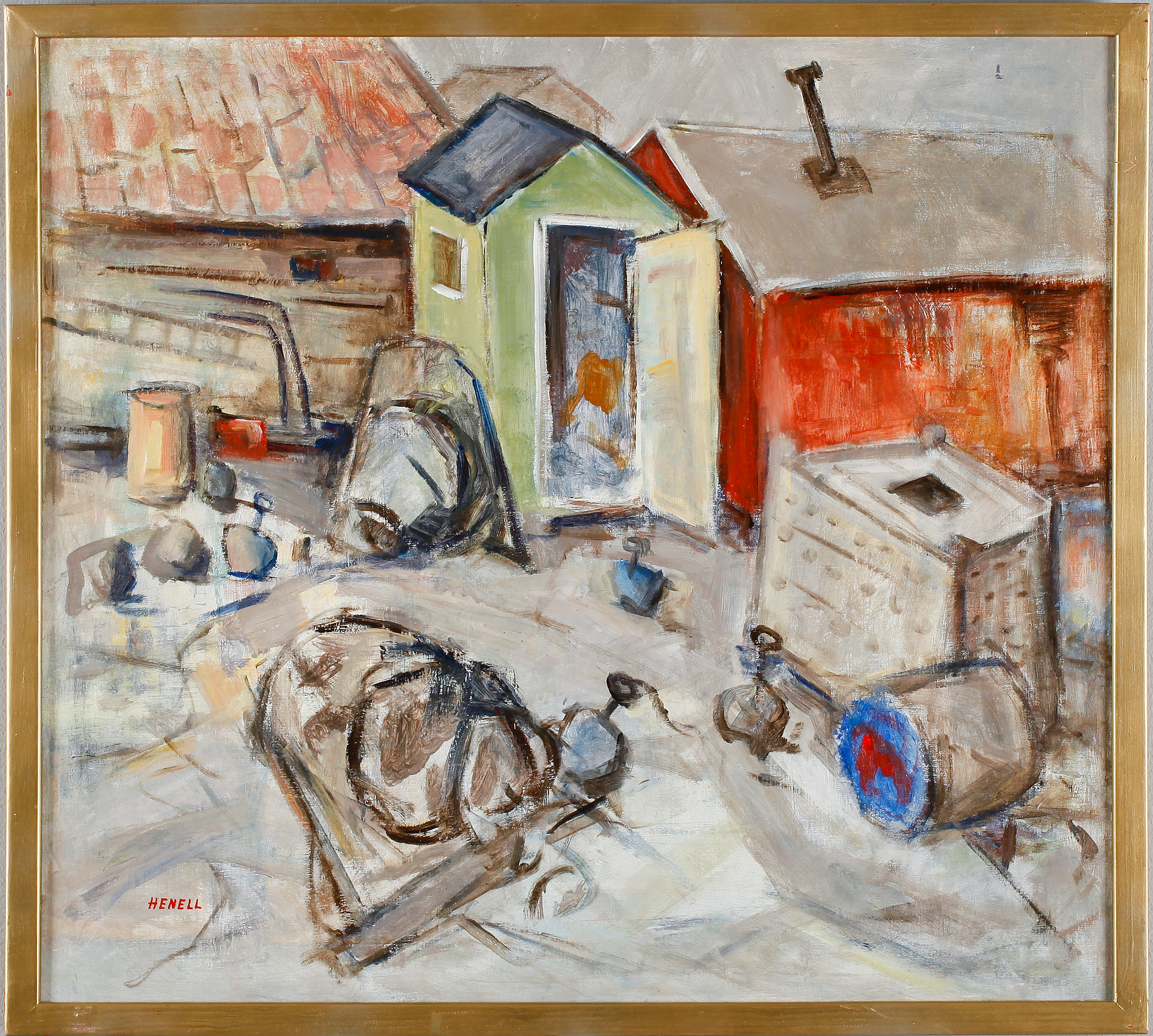 FOLKE HENELL, olja på pannå, signerad. - Bukowskis