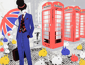 RICHARD RYAN, mapp med färgserigrafier, 4st, 2010, signerade och ...