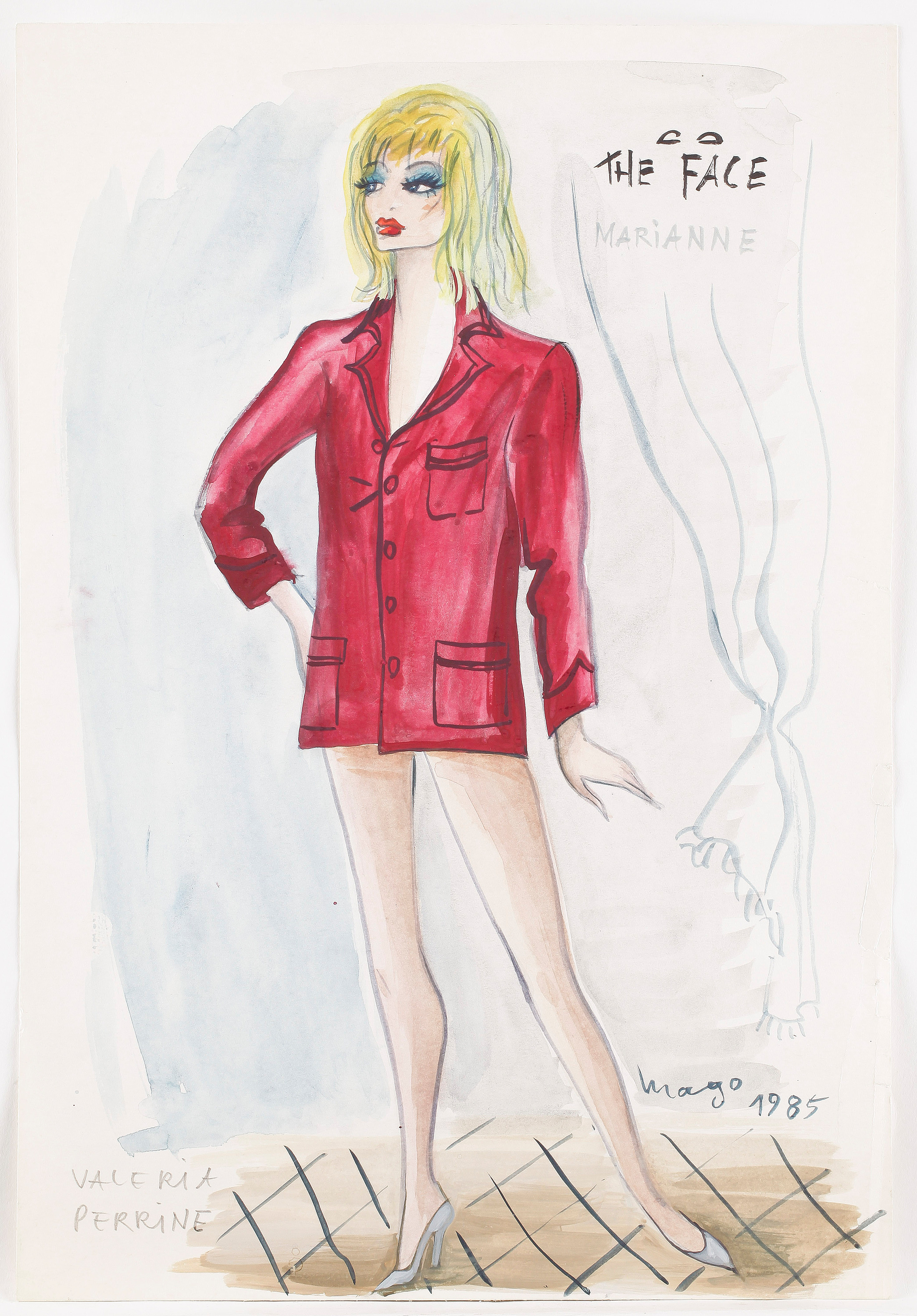 MAX GOLDSTEIN (MAGO), dräktskisser, teckningar, blyertsskisser, ca 40 ...