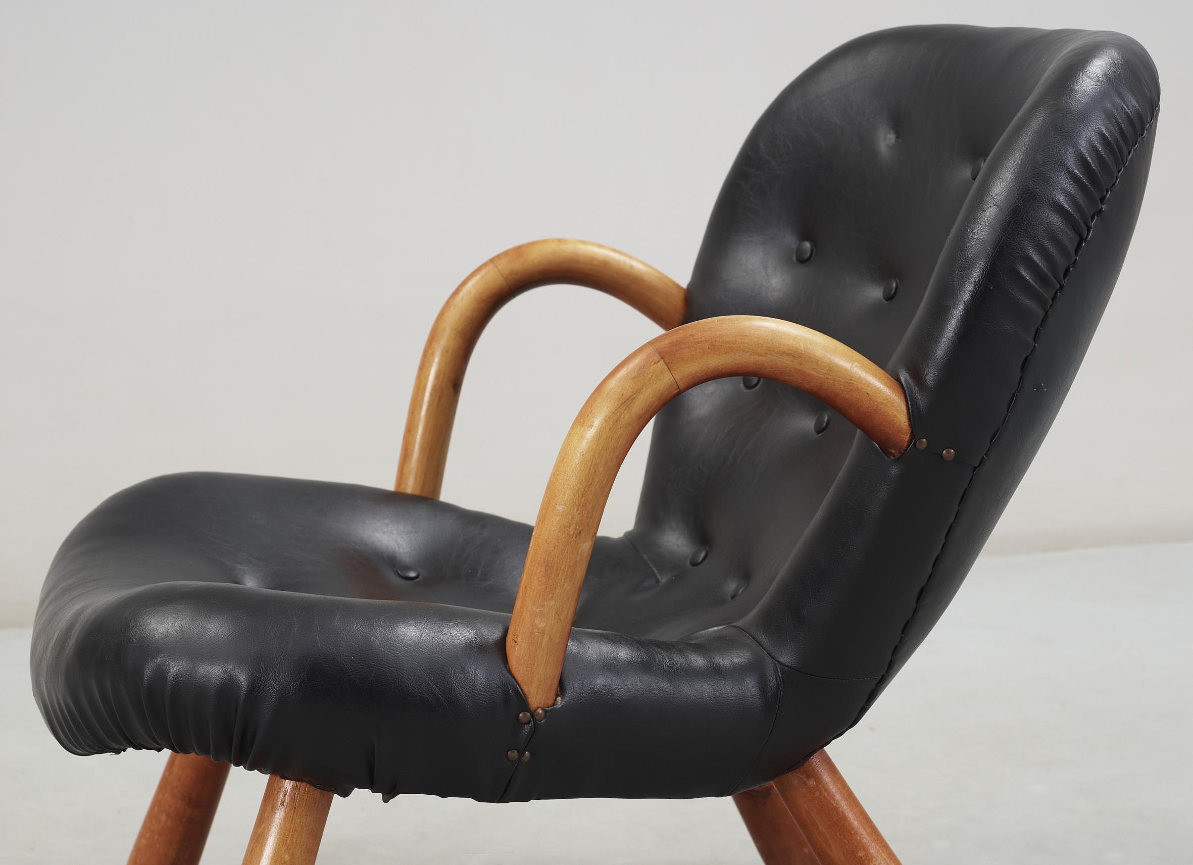 FÅTÖLJ, "Clam Chair" / "Muslinge", Philip Arctander, tillskriven, 1940/ ...