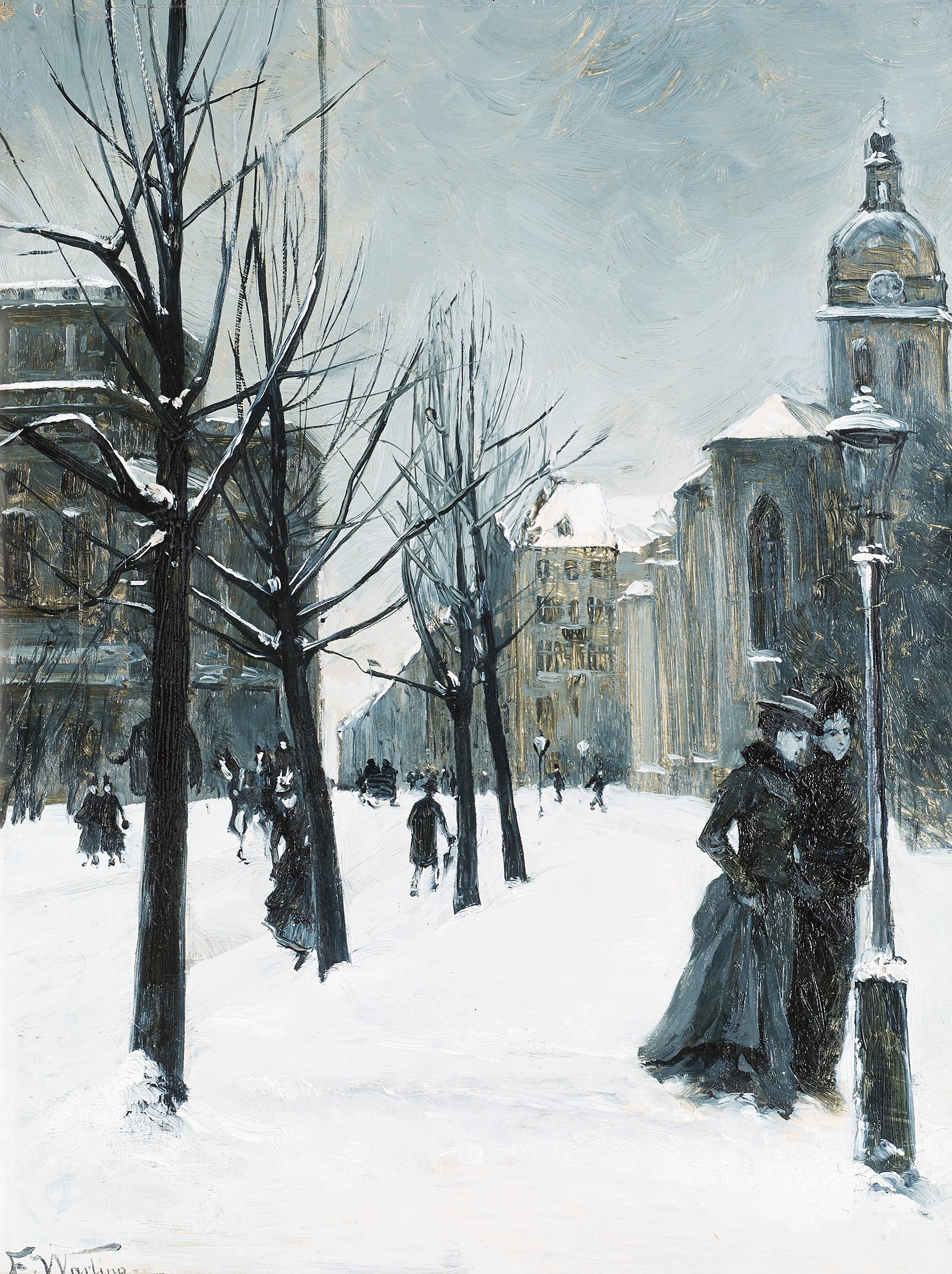 Elisabeth Warling, Scenes from Kungsträdgården (3). - Bukowskis