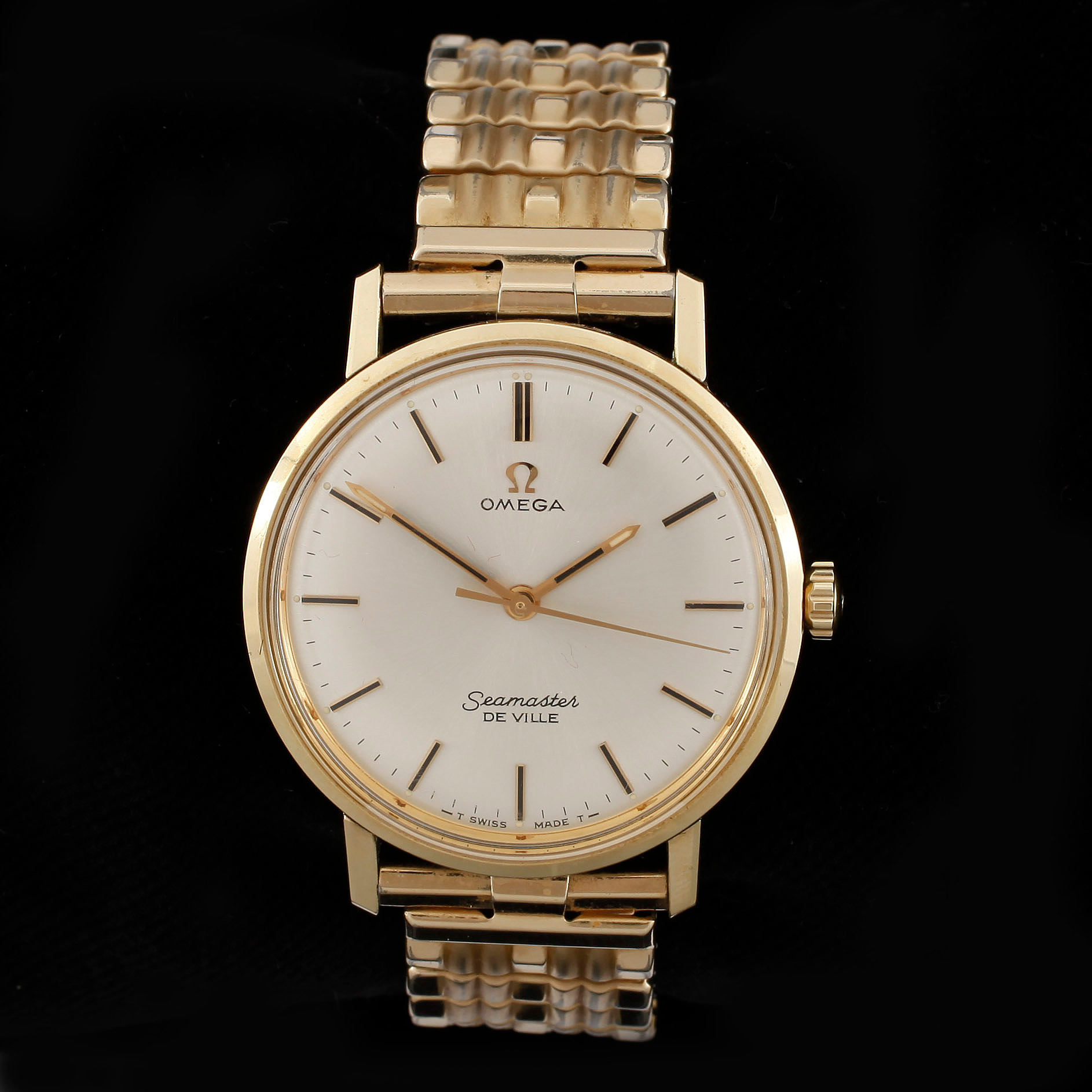 ARMBANDSUR, herr, Omega, Seamaster, DeVille, guld på stål, 1974 ...