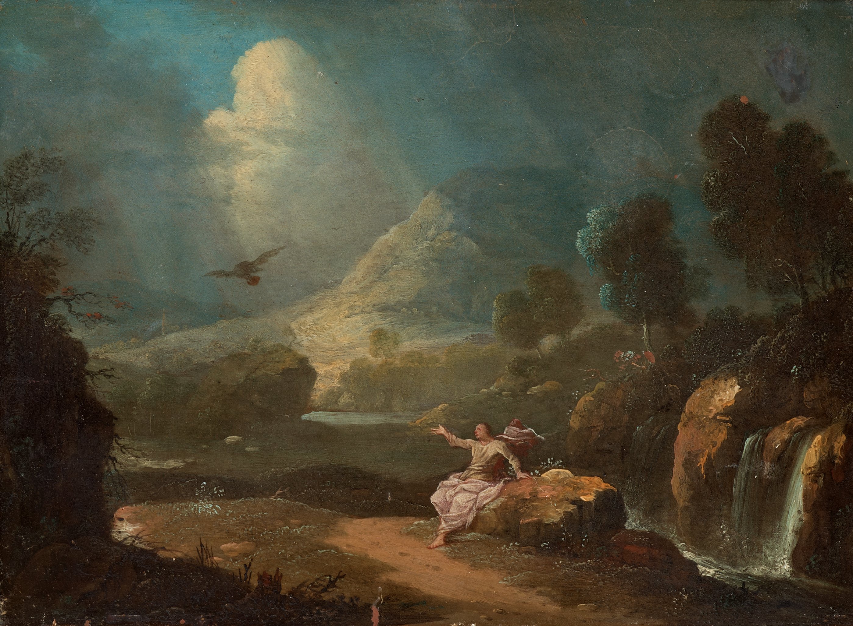Gabriel Perelle, Landscape with St. John. - Bukowskis