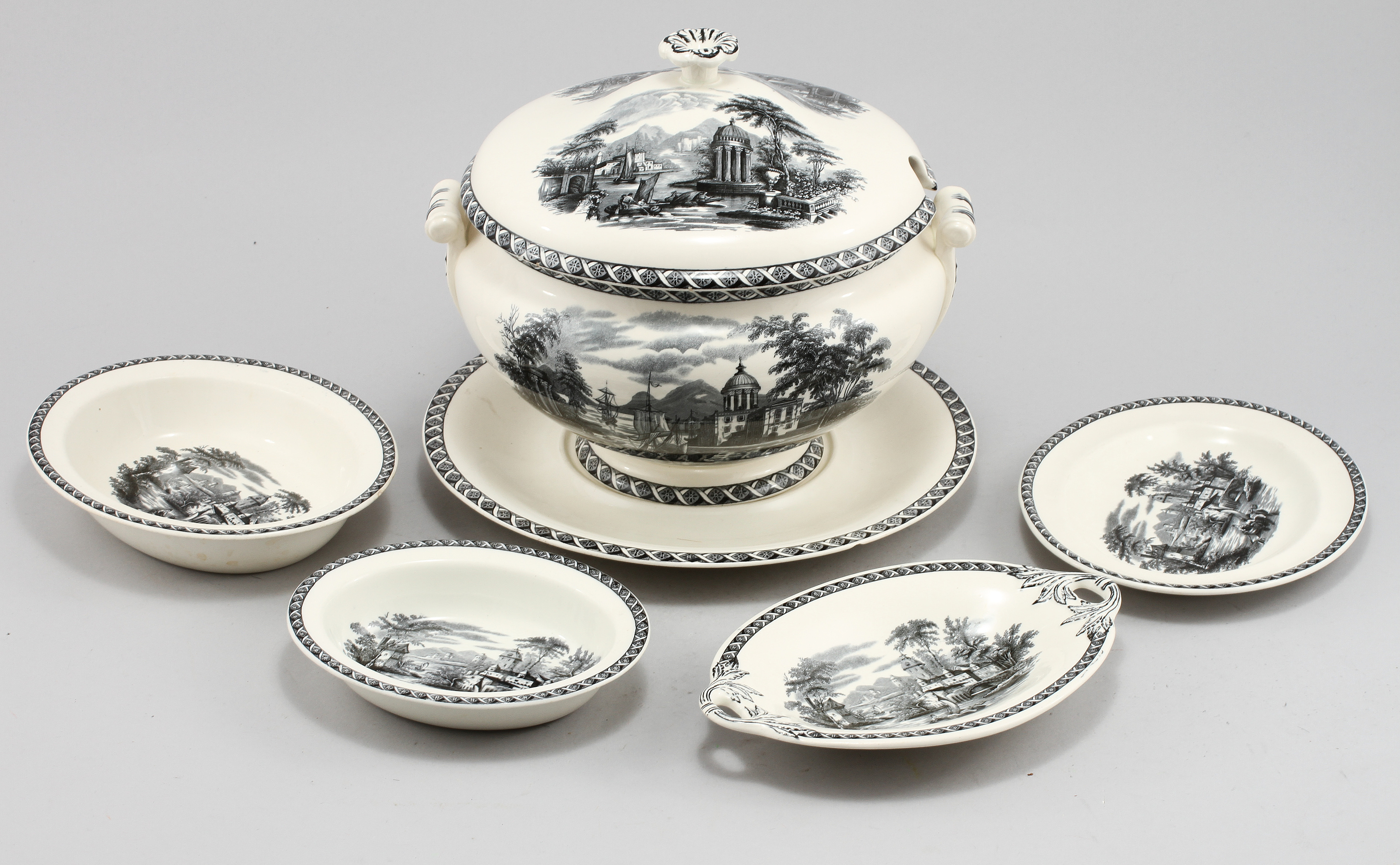 SERVISDELAR, 120 st, flintgods, Wedgwood, Etruria, England 1900-talets ...