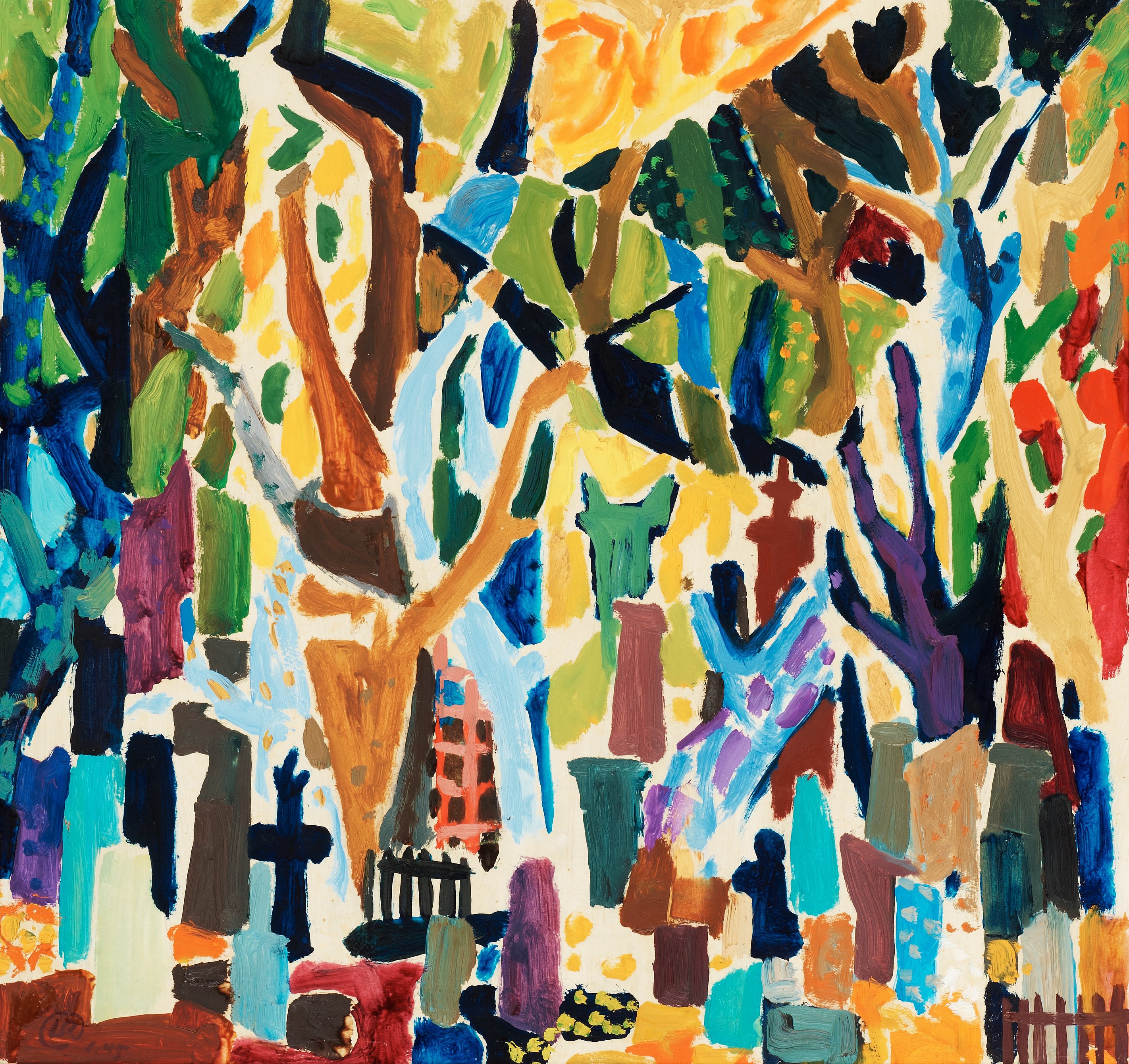 Lennart Rodhe, "Kyrkogården, Höst". - Bukowskis