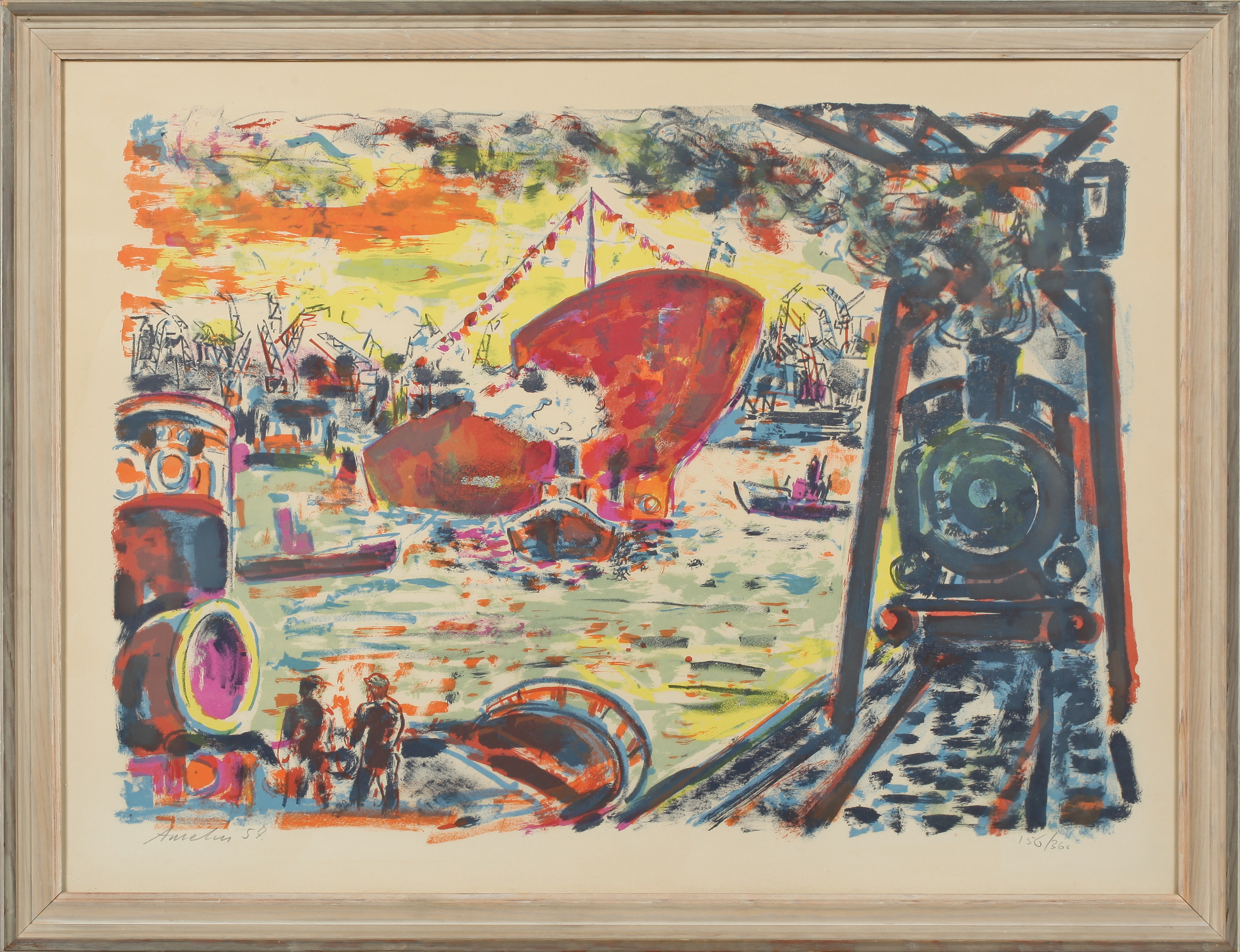 ALBIN AMELIN, färglitografi, signerad och numrerad 156/366. - Bukowskis