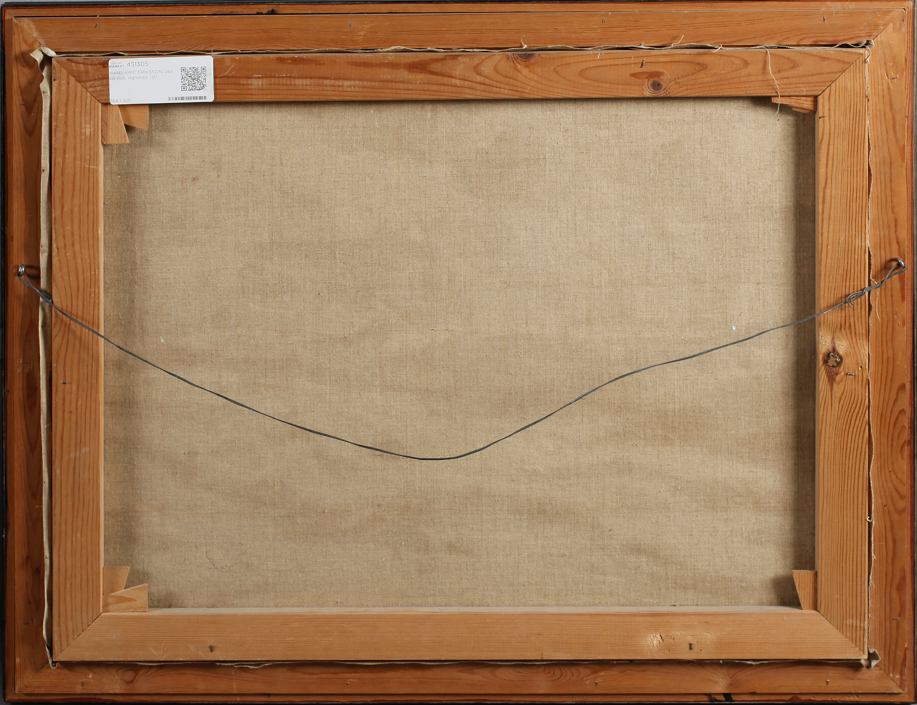 HANS-ERIC ERIKSSON, olja på duk, signerad. - Bukowskis