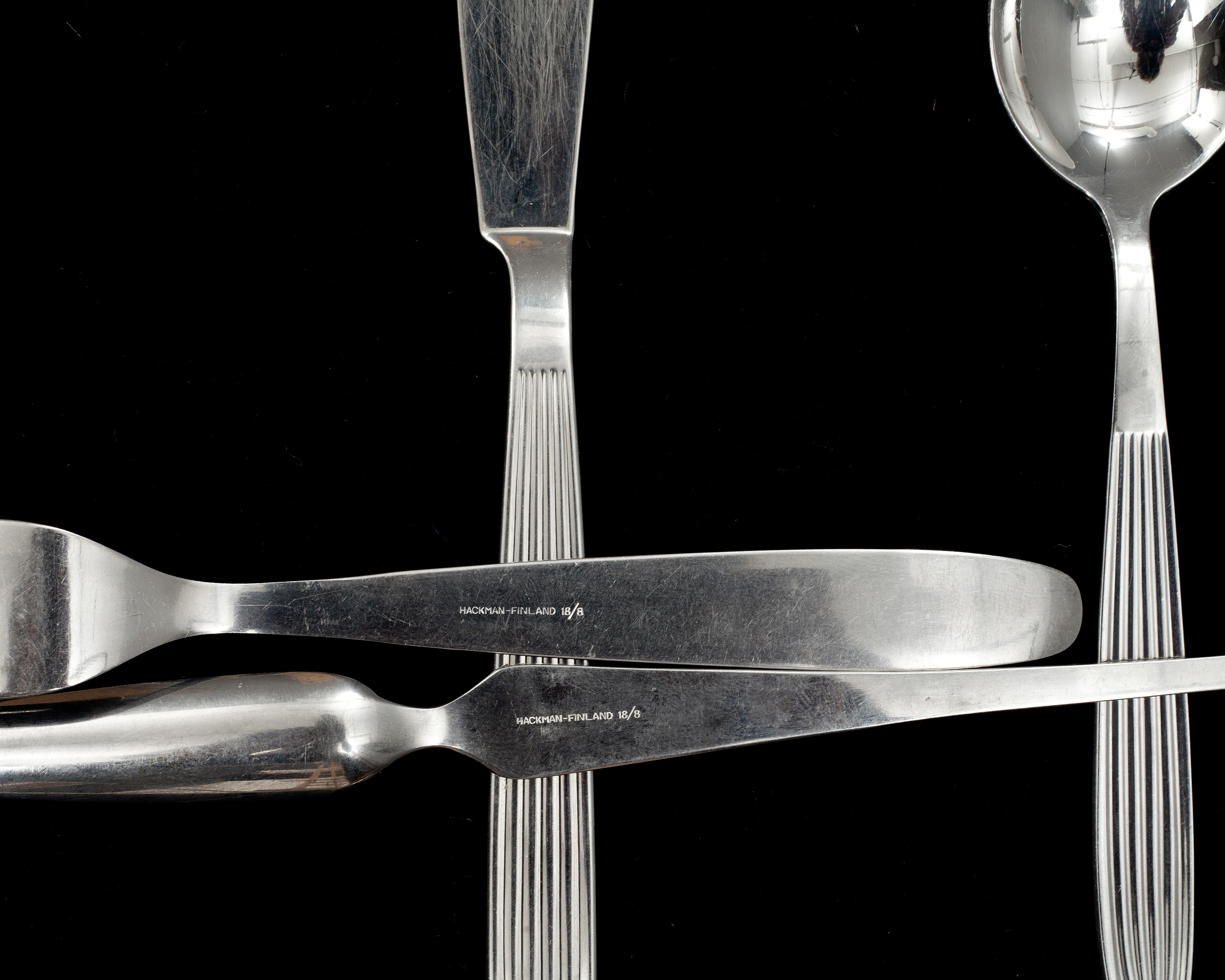 BESTICK, 28 delar. Rostfritt stål, Hackman. Finland. - Bukowskis