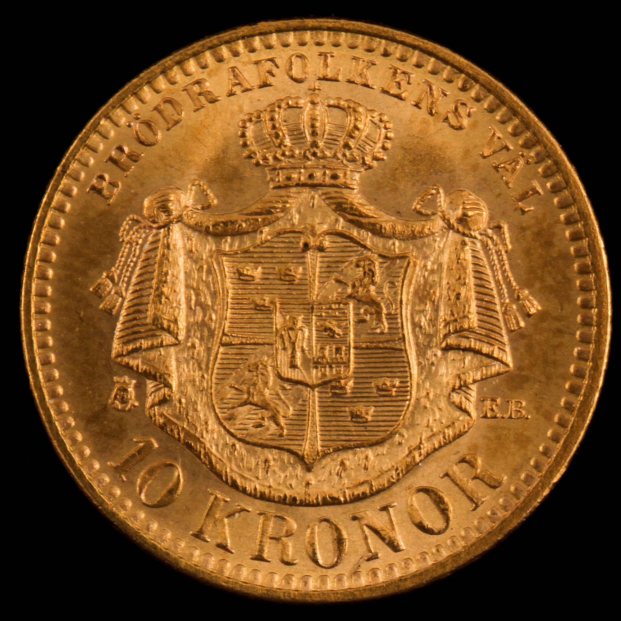 GULDMYNT, 10 kronor, Oscar II, 1901. Vikt 4 gram. - Bukowskis