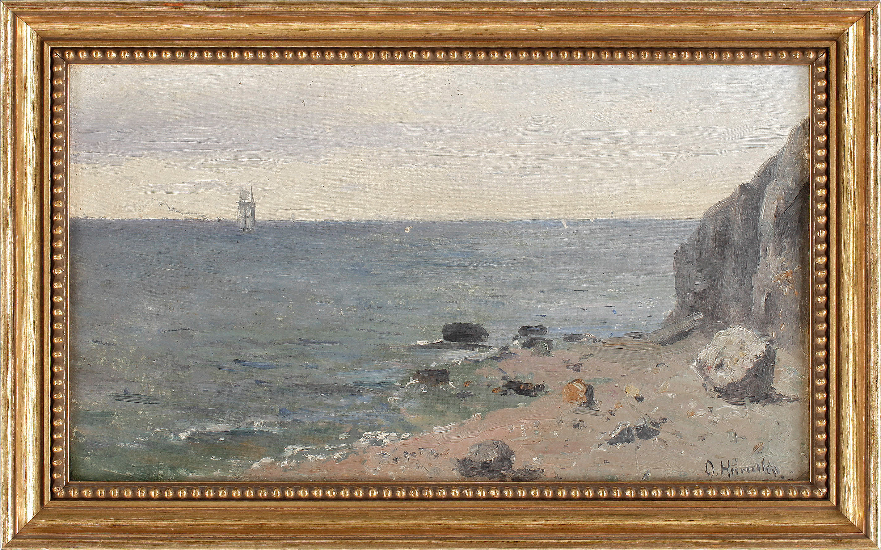 OLOF HERMELIN, olja på pannå, signerad. - Bukowskis