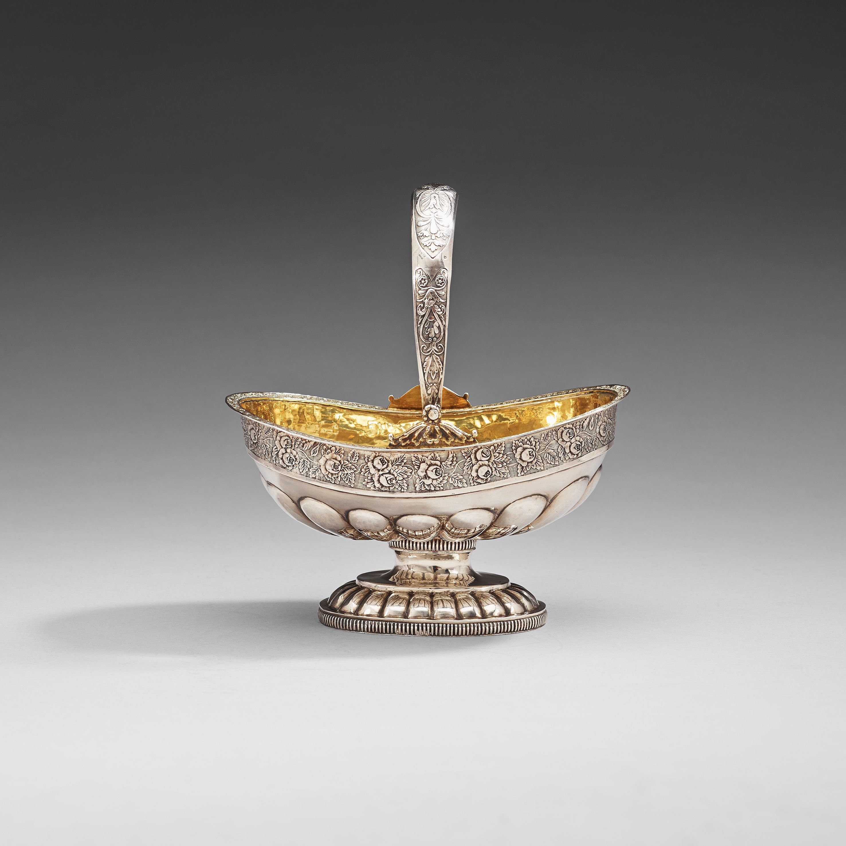 A Russian 19th century parcel-gilt basket, marks of Elias Modig, St ...