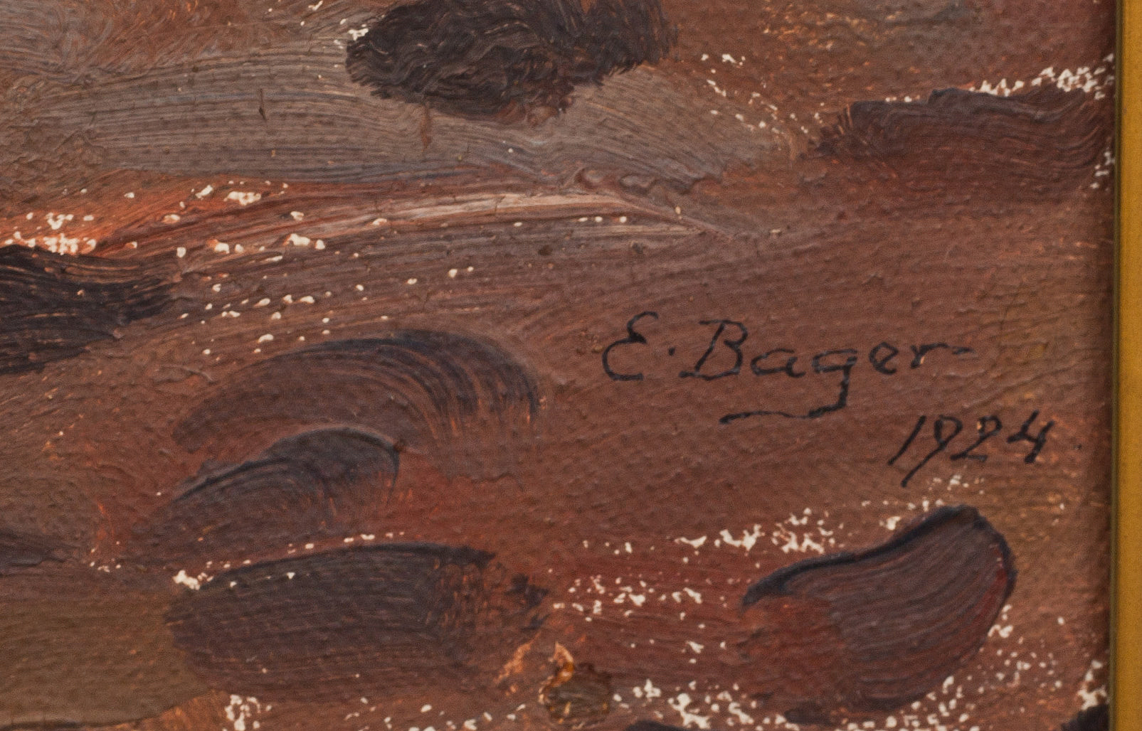 EINAR BAGER, olja på duk, signerad och daterad 1924. - Bukowskis