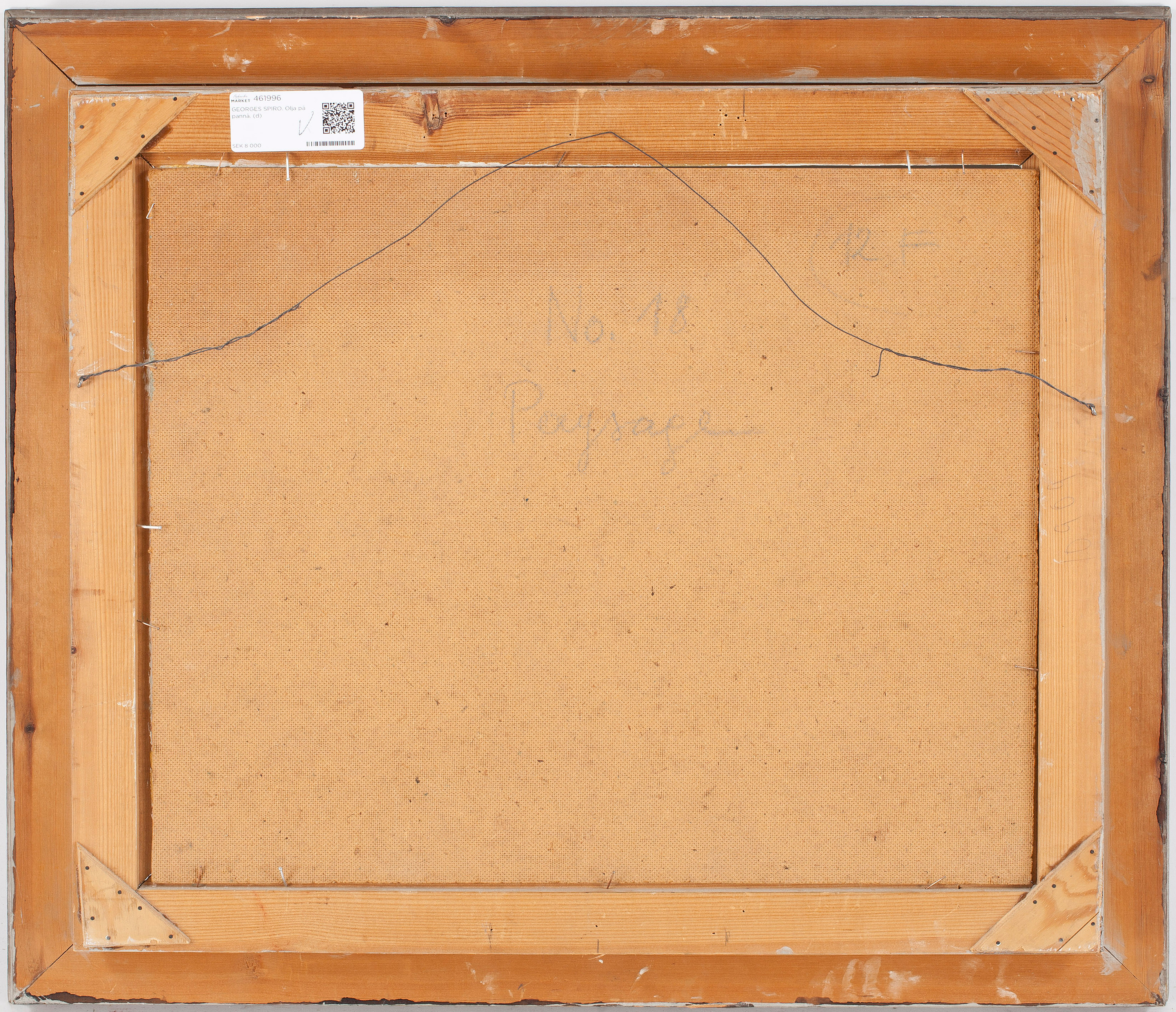 GEORGES SPIRO. Olja på pannå. Sign Spiro. - Bukowskis