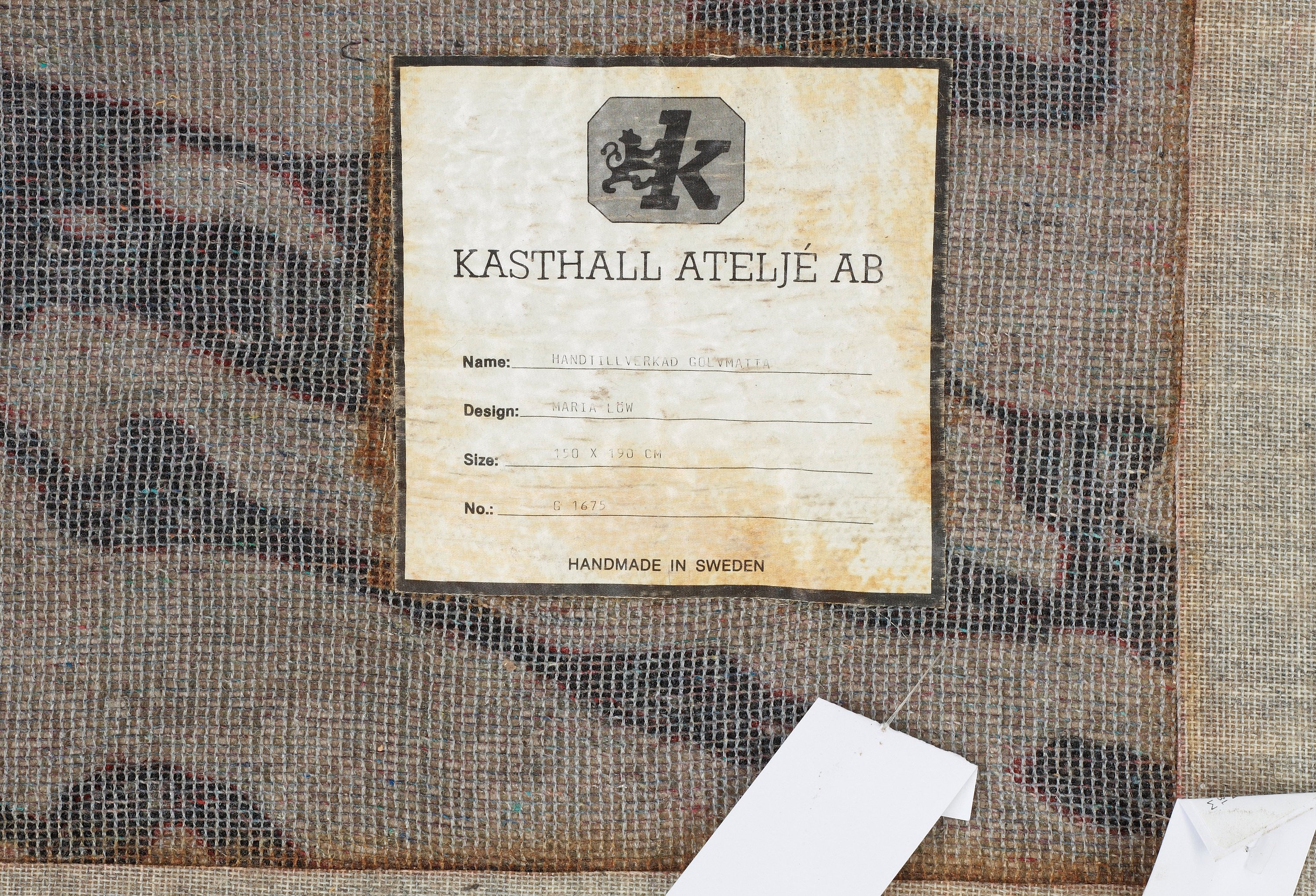 Maria Löw, MATTA. "Modul II". Handtuftad. 189 x 146,5 cm. Designad av ...