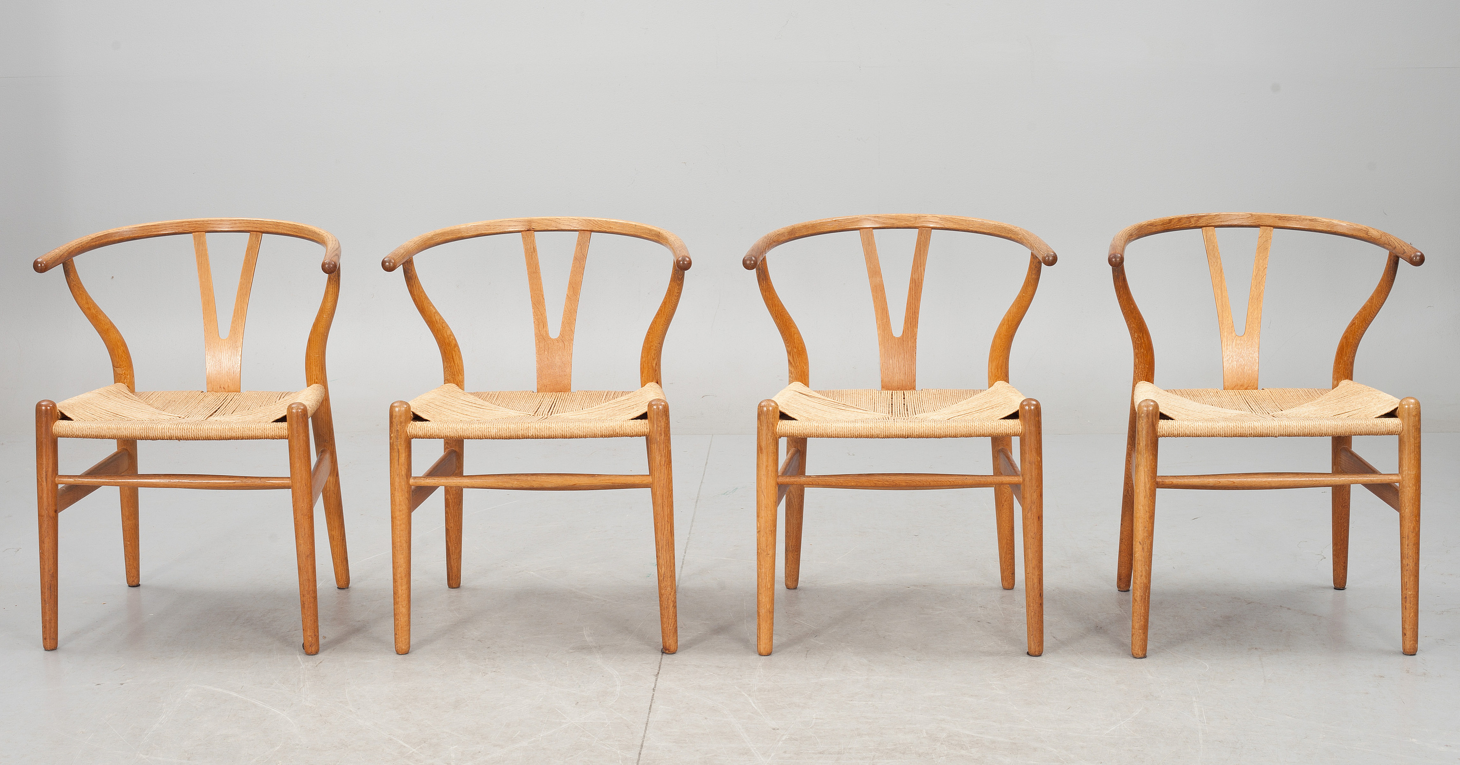 STOLAR, 6 st, "Y-stolen", Hans J. Wegner, Carl Hansen & Son. - Bukowskis