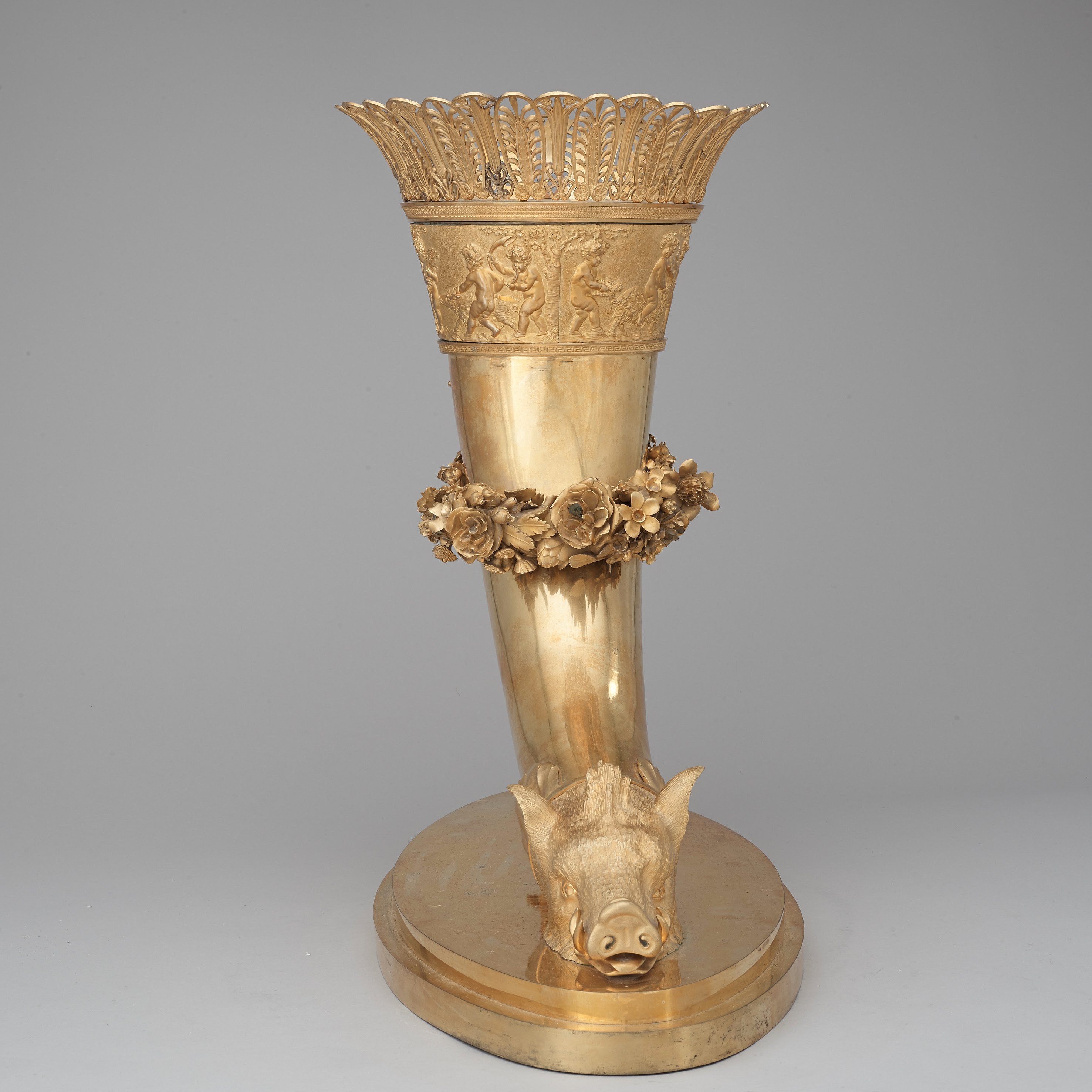 A RARE AND LARGE RHYTON VASE. French Empire, early 19th century ...