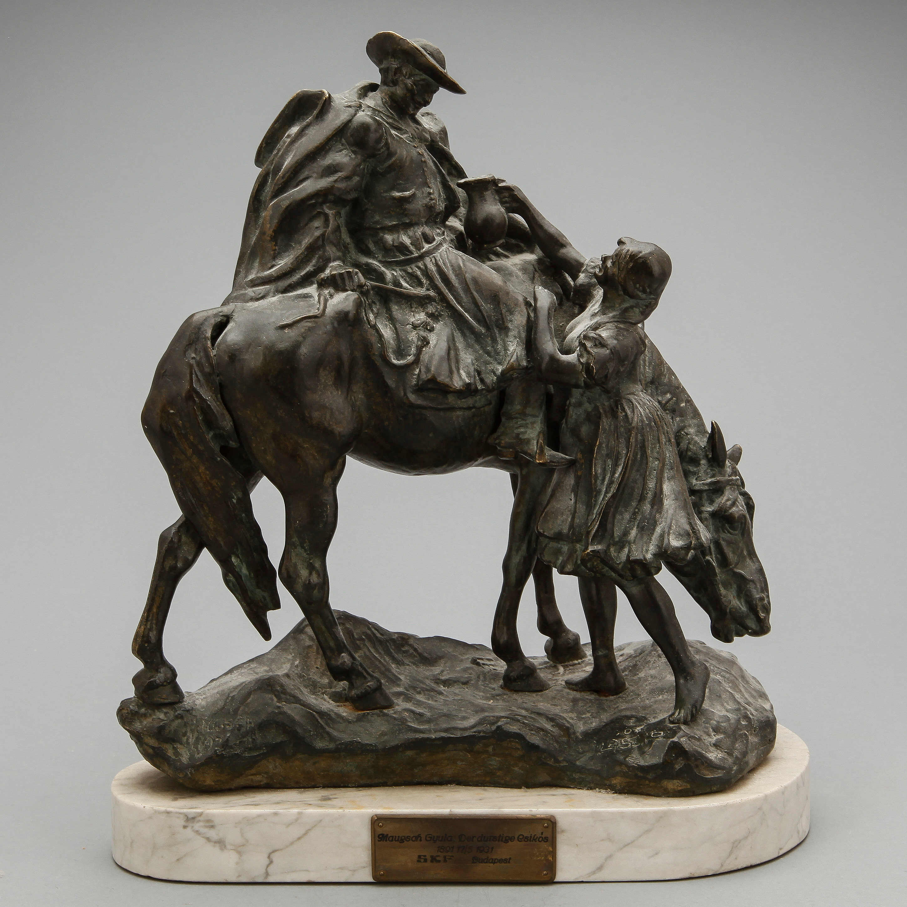 GYULA MAUGSCH, efter, skulptur. Brons. Signerad. - Bukowskis