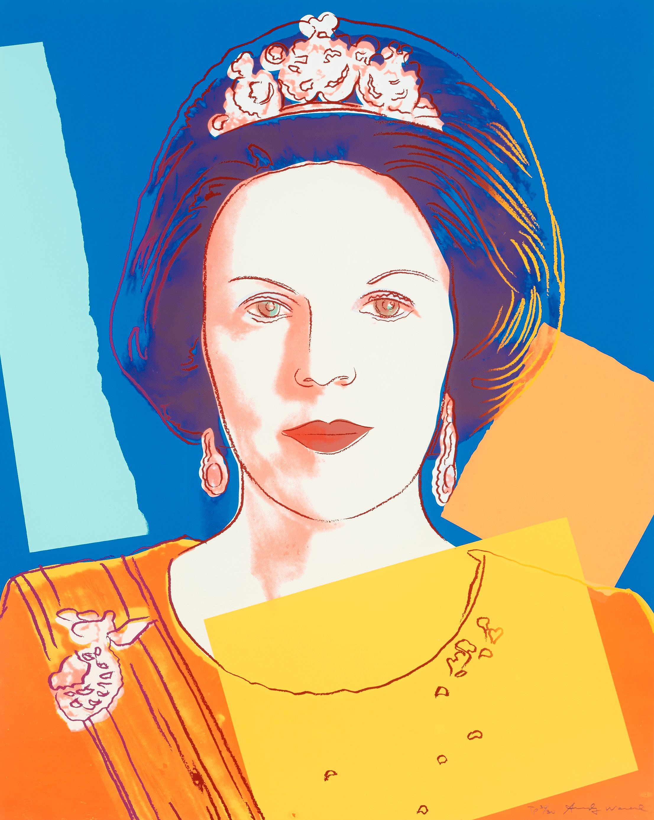 Andy Warhol, "Queen Beatrix of The Netherlands". - Bukowskis