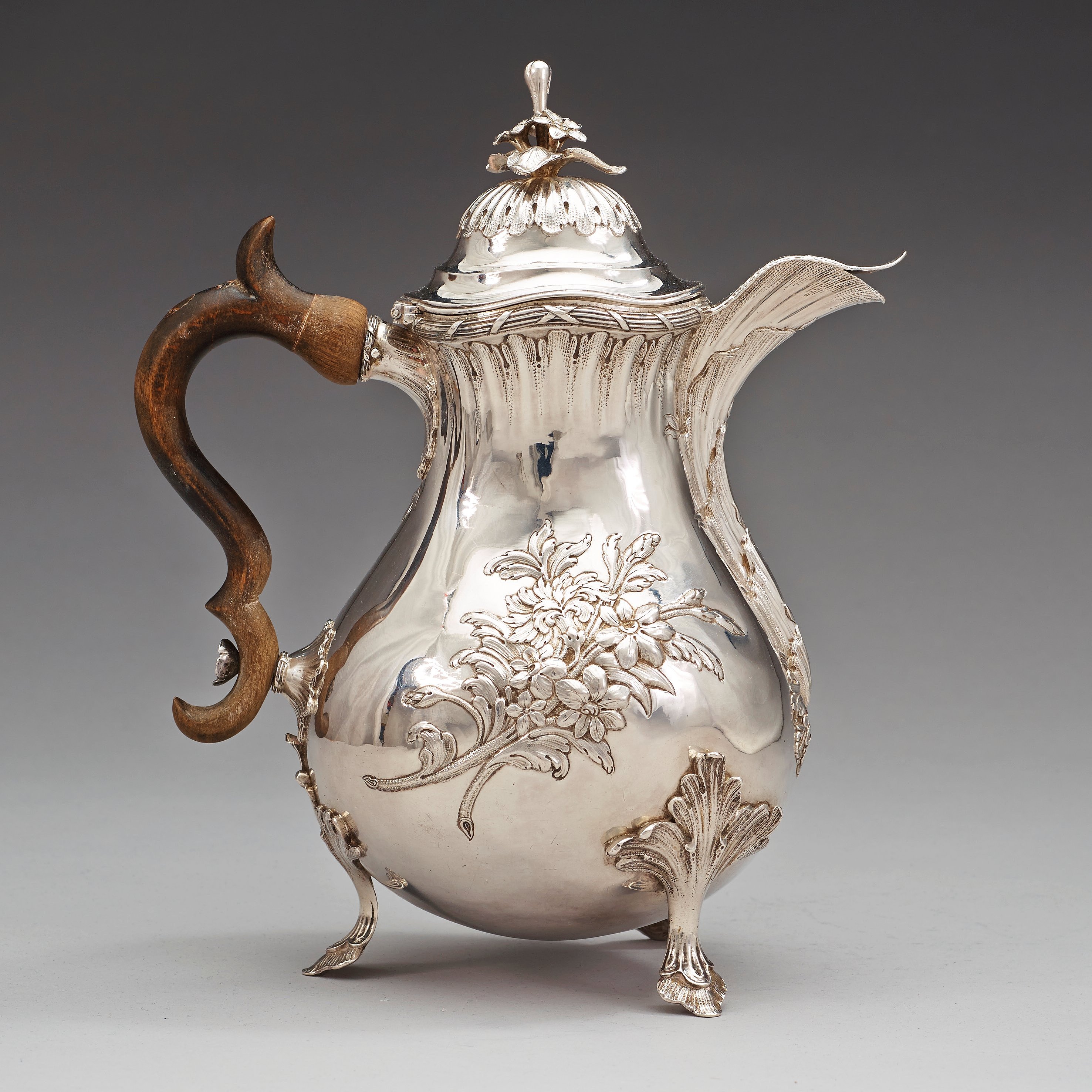 A Swedish 18th century silver coffee-pot, Fredrik Petersson Ström ...