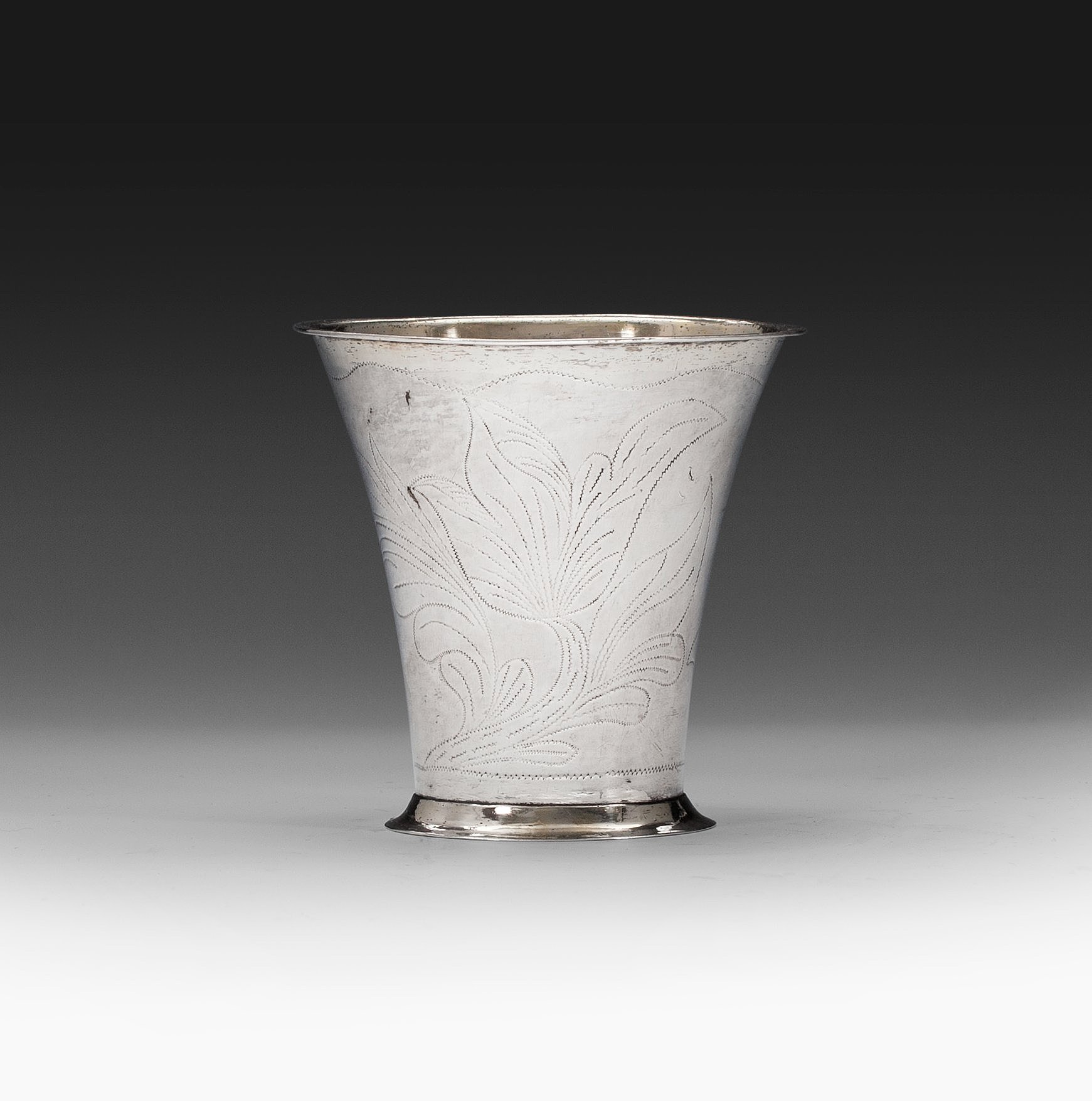 A BEAKER, silver. Anton Carlborg Turku 1763. Height 8 cm. Weight 53 cm ...