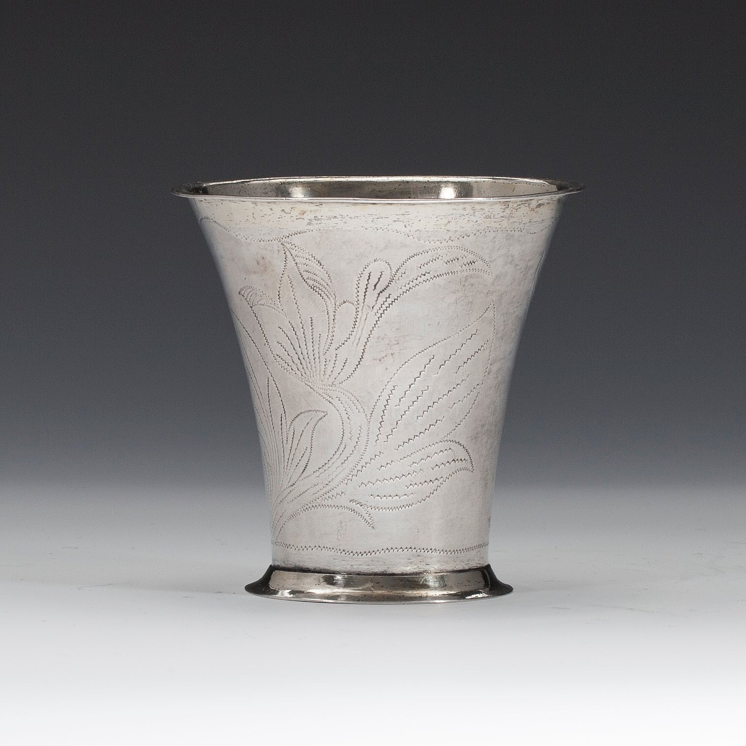 A BEAKER, silver. Anton Carlborg Turku 1763. Height 8 cm. Weight 53 cm ...
