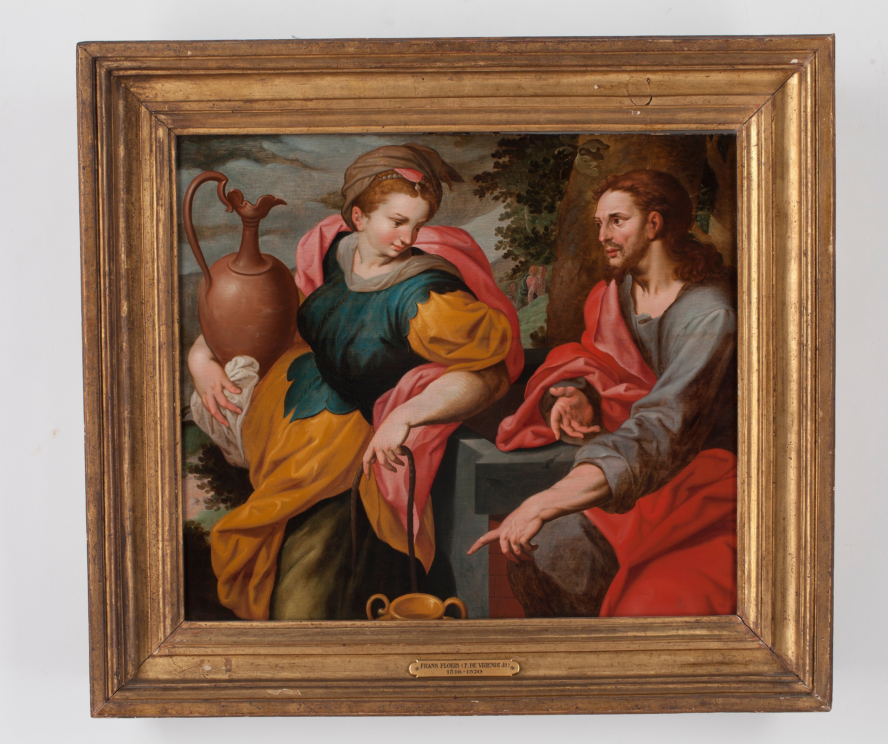 Frans Floris dä Follower of, Christ meets the samaritan woman at the ...