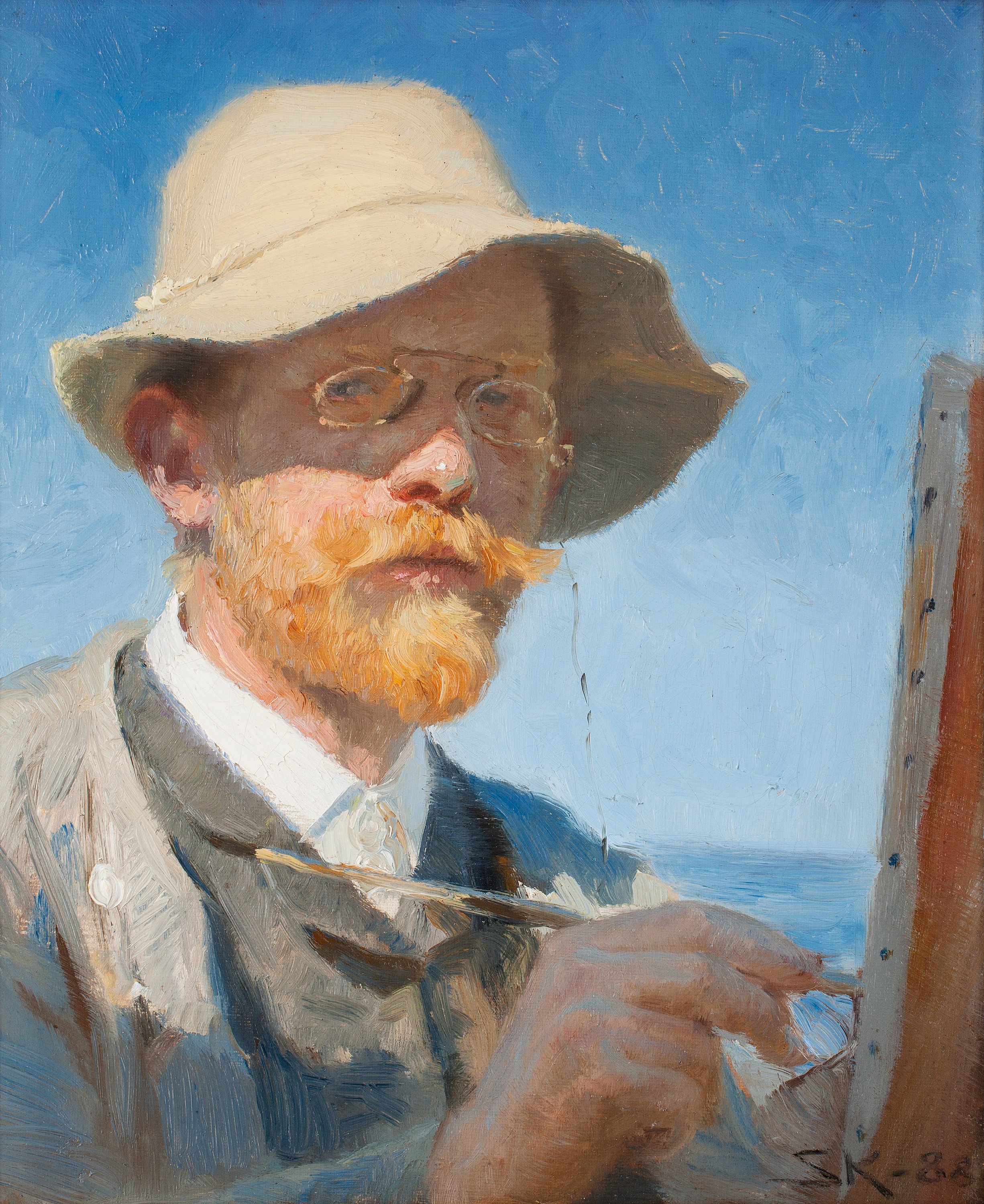 Peder Severin Kröyer, Self portrait. - Bukowskis