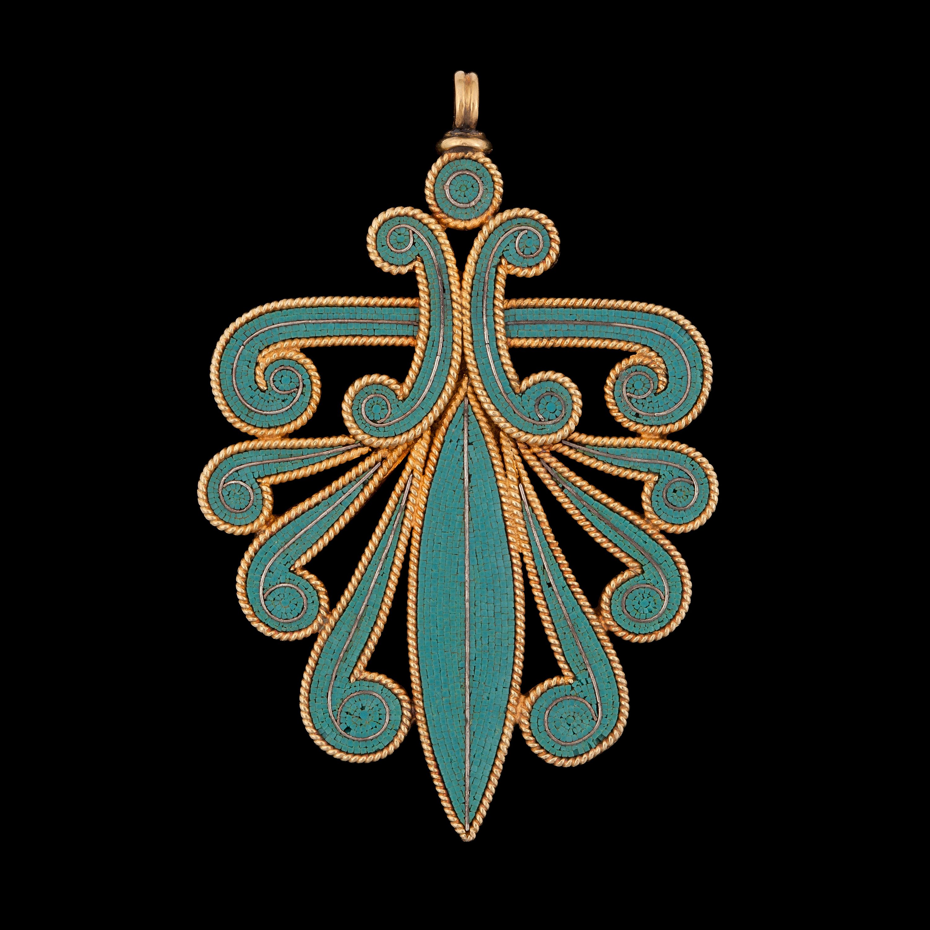 A micro mosaic Castellani pendant. - Bukowskis