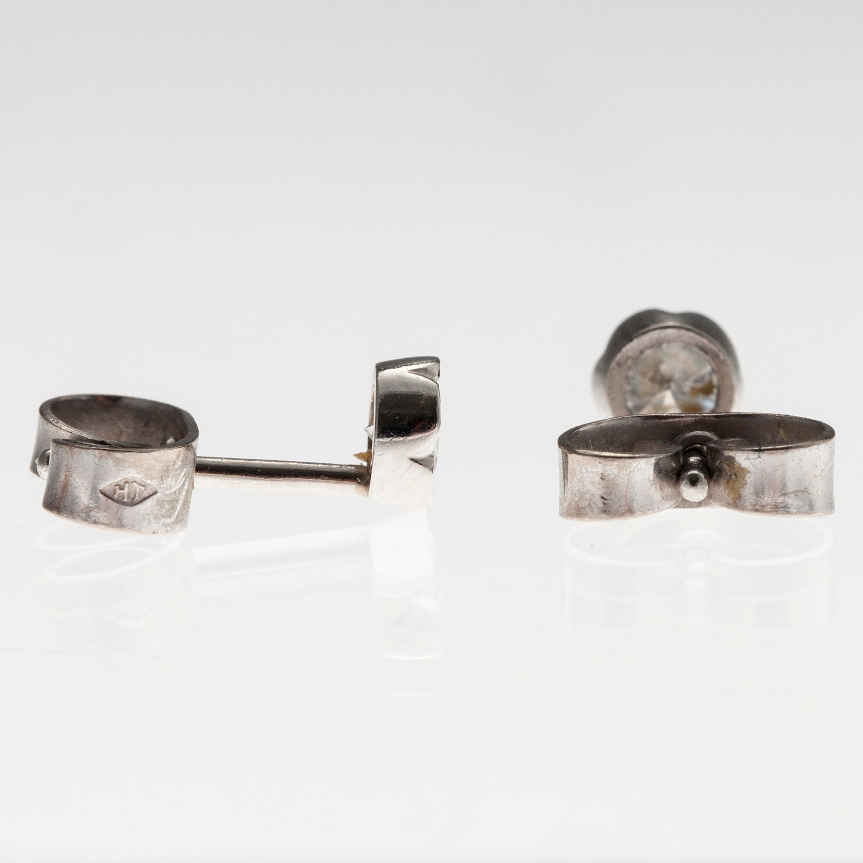 EARRINGS, 18K white gold, brilliant cut diamonds c. 0.50 ct. H/vs ...