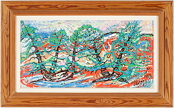 UNO WALLMAN, olja på pannå, signerad och daterad 1968. - Bukowskis