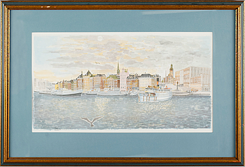 CLAES FOLCKER, 2 st, färglitografier, signerade, numrerade 4/365 ...