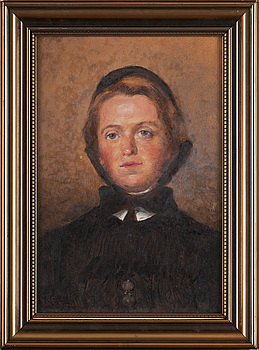 EMMA EKWALL, olja på papp-pannå, signerad, a tergo daterad hösten 1919 ...