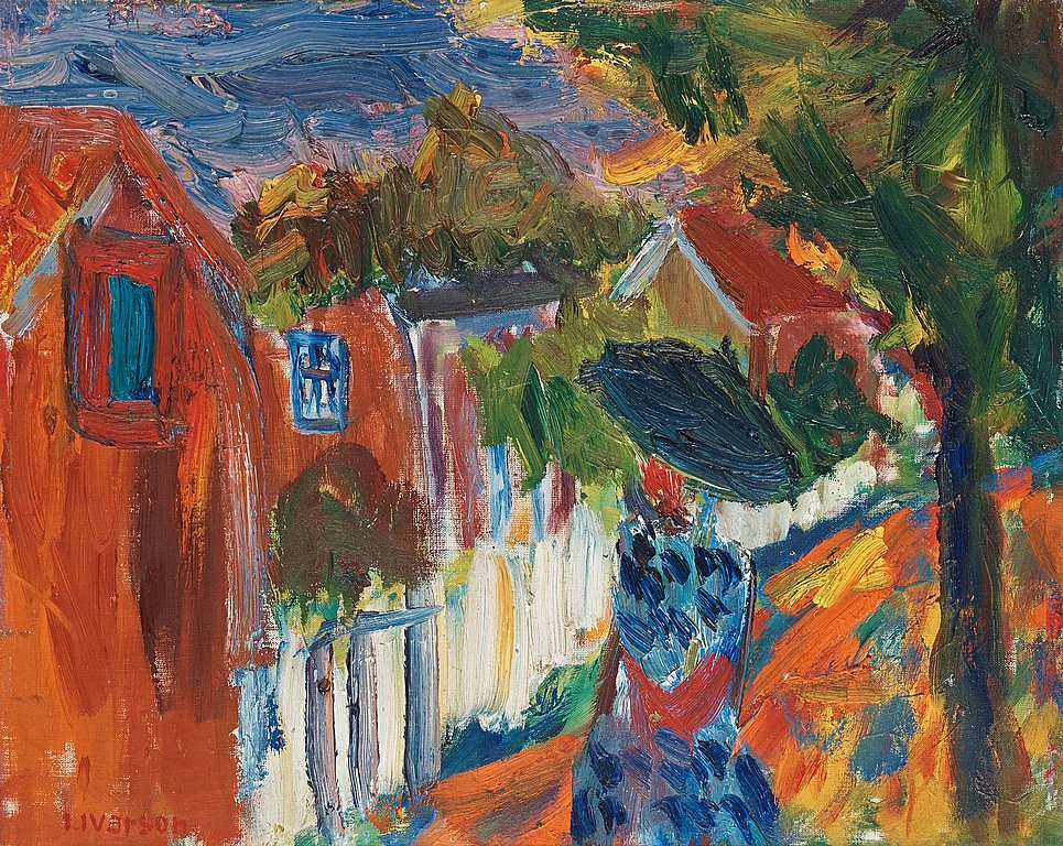 Ivan Ivarson, "Bygatan" (Village street). - Bukowskis