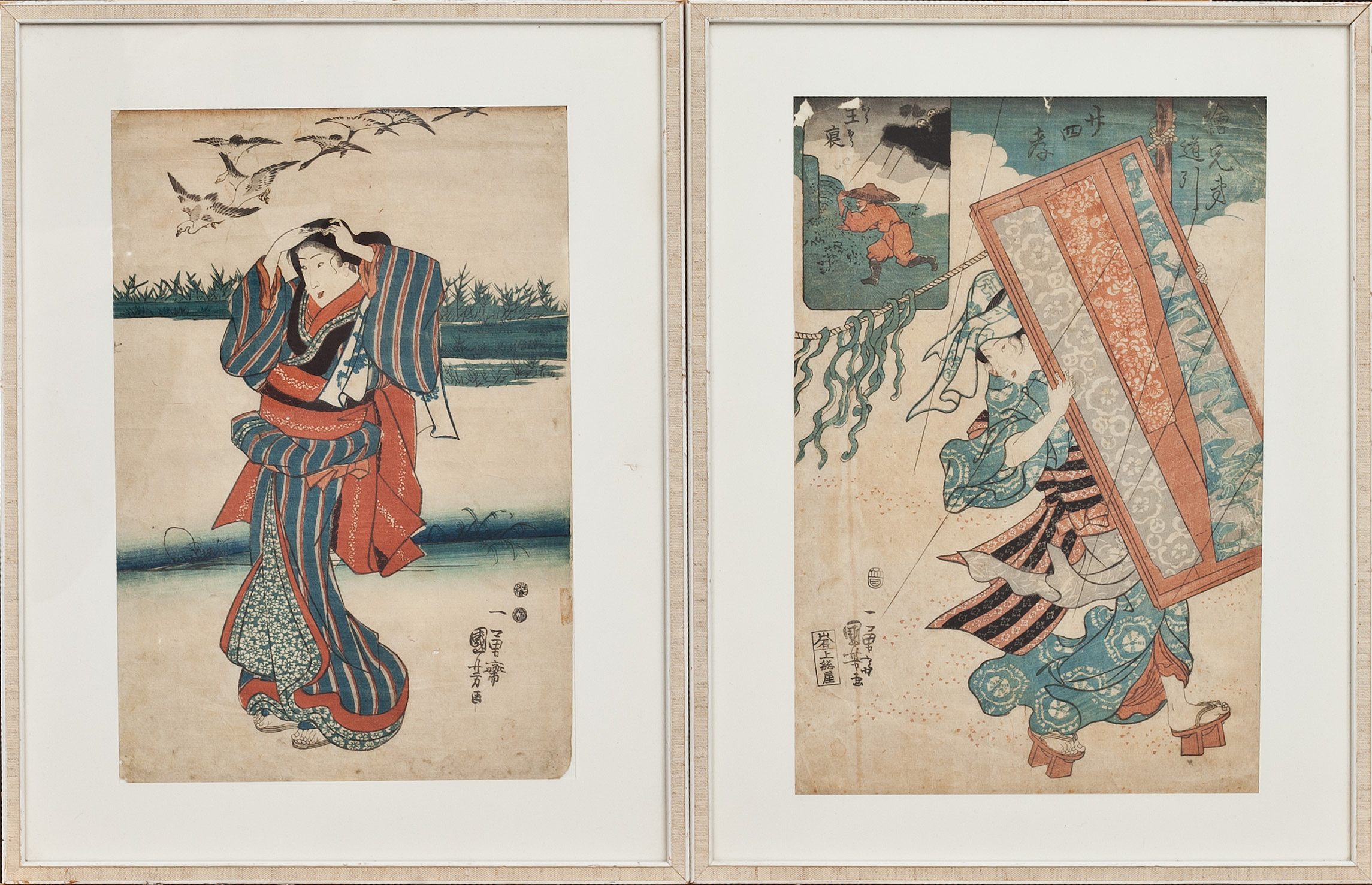 TRÄSNITT, 2 st, Japan, 1900-talets början. - Bukowskis